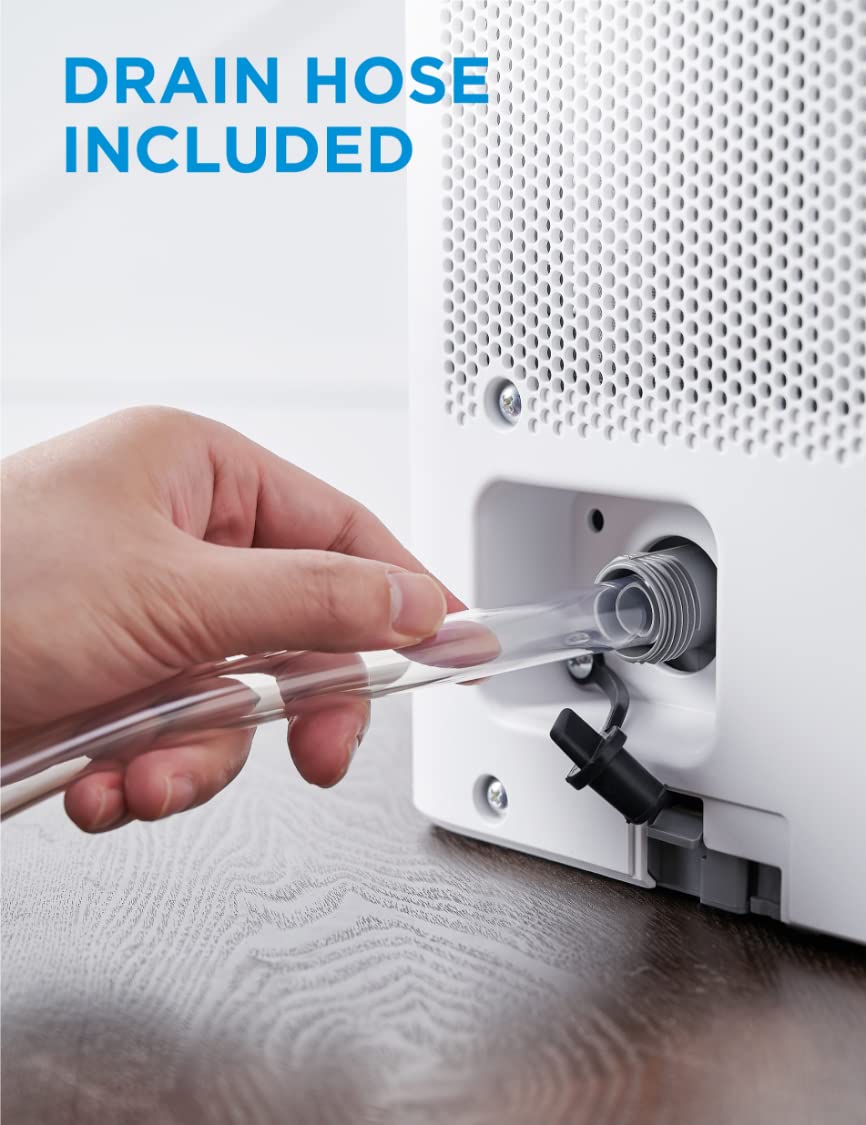 Midea Cube 20 Pint Dehumidifier for Basement and Rooms at Home for up to 1,500 Sq. Ft., Smart Control, Works with Alexa (White), Drain Hose Included, ENERGY STAR Most Efficient 2022