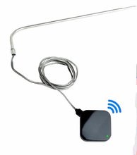 NutriChef Smart Bluetooth BBQ Thermometer - Upgraded Stainless Probe Safe to Leave in Grill, Outdoor Barbecue or Meat Smoker - Wireless Remote Alert iOS Android Phone WiFi App - PWIRBBQ40