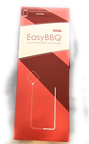 NutriChef Smart Bluetooth BBQ Thermometer - Upgraded Stainless Probe Safe to Leave in Grill, Outdoor Barbecue or Meat Smoker - Wireless Remote Alert iOS Android Phone WiFi App - PWIRBBQ40
