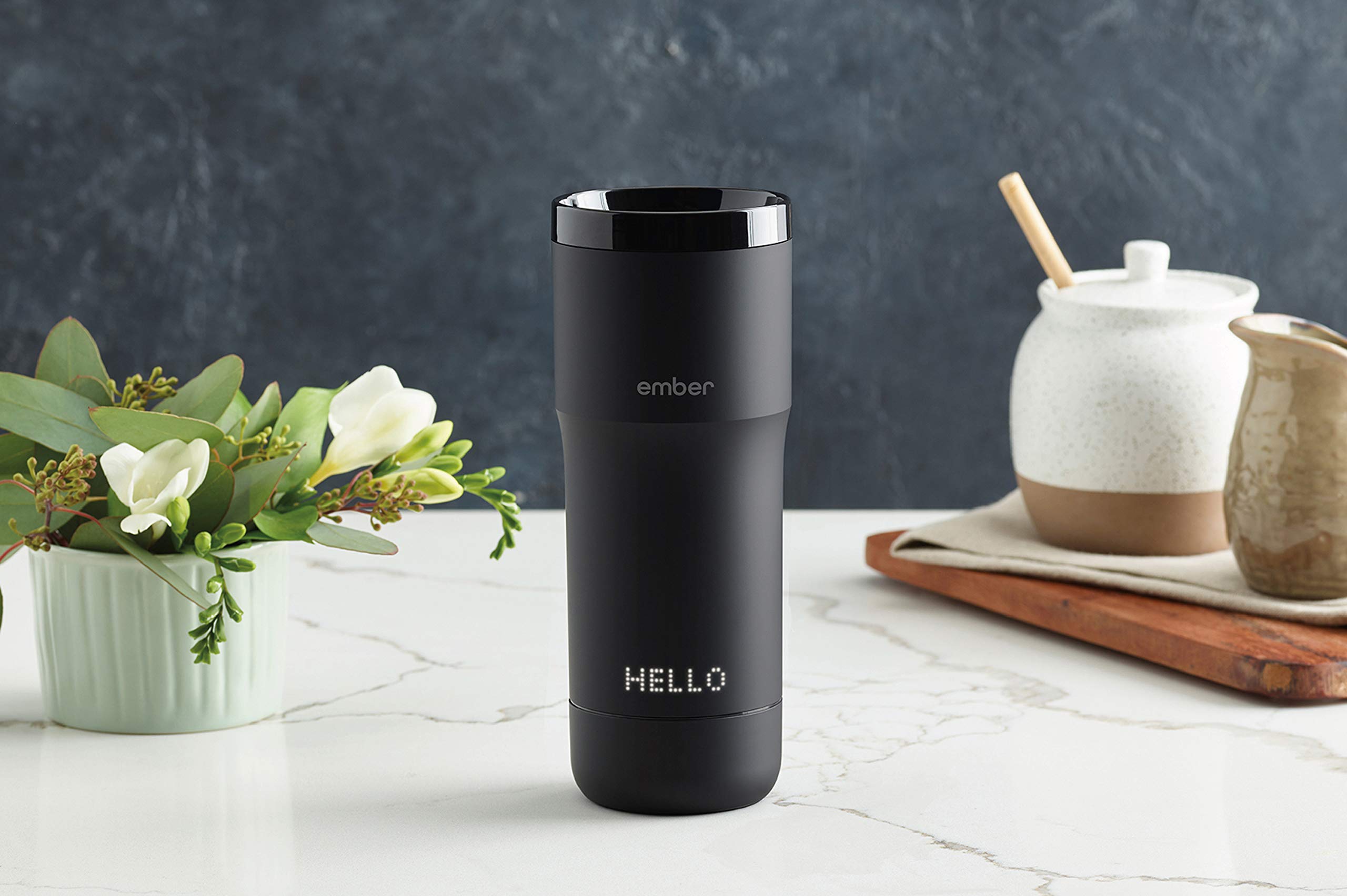 Ember Temperature Control Travel Mug, 12 Ounce, 2-hr Battery Life, Black - App Controlled Heated Coffee Travel Mug