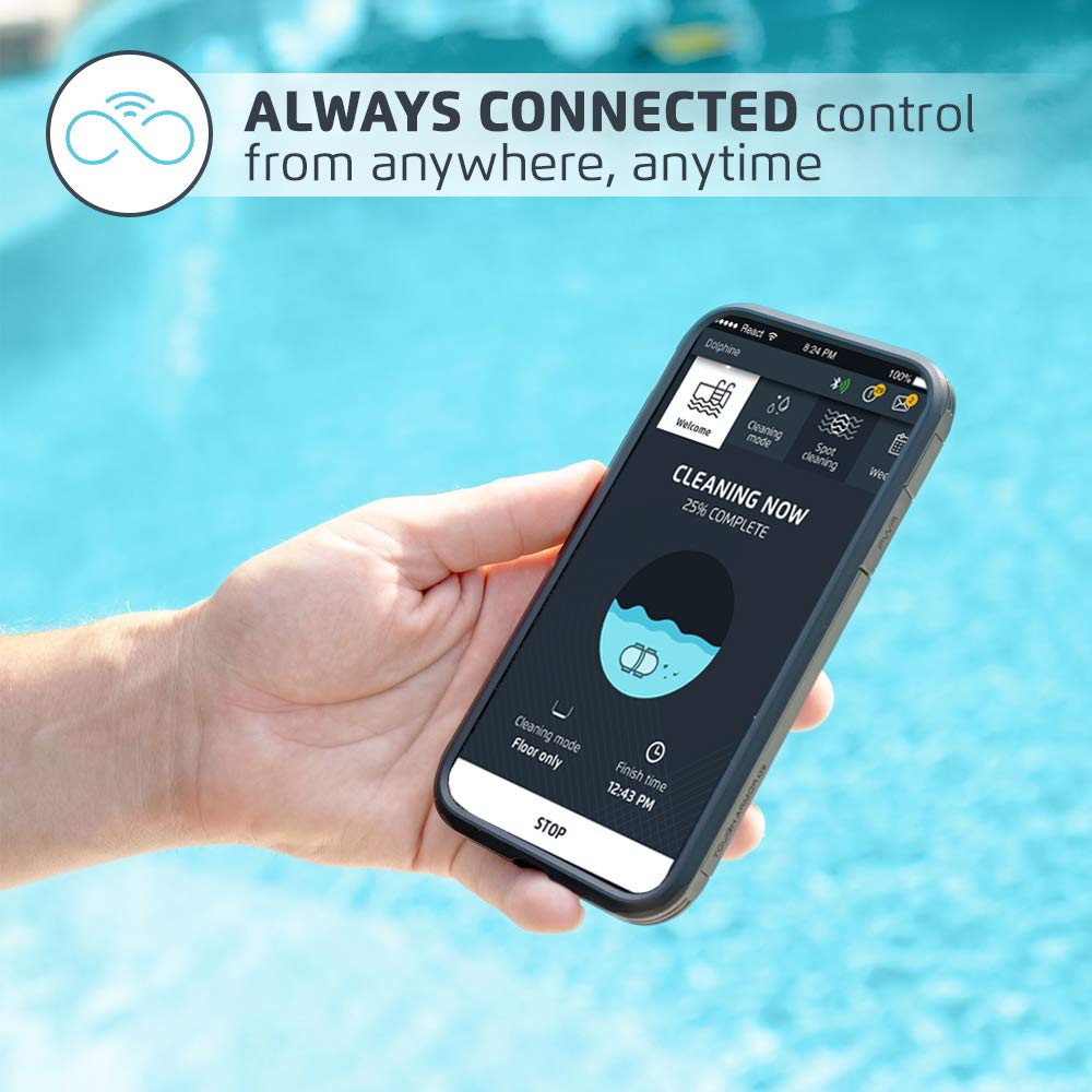Dolphin Triton PS Plus Robotic Pool Vacuum Cleaner with Upgraded Ultra-Fine Filters and WiFi Connectivity for Hassle-Free Pool Cleaning, Ideal for Swimming Pools up to 50 Feet