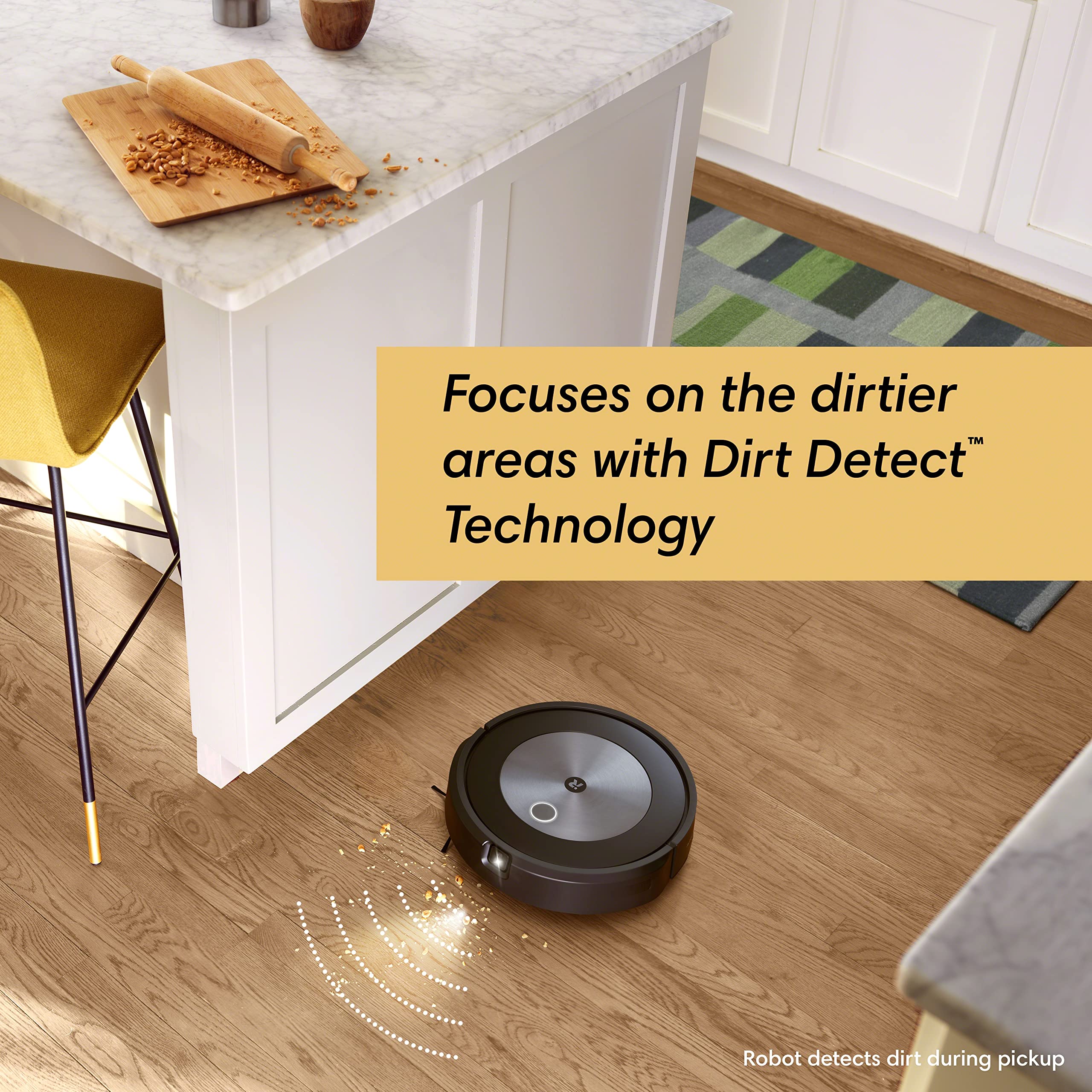 iRobot® Roomba® j7 (7150) Wi-Fi® Connected Robot Vacuum - Identifies and avoids obstacles like pet waste & cords, Smart Mapping, Works with Alexa, Ideal for Pet Hair, Carpets, Hard Floors