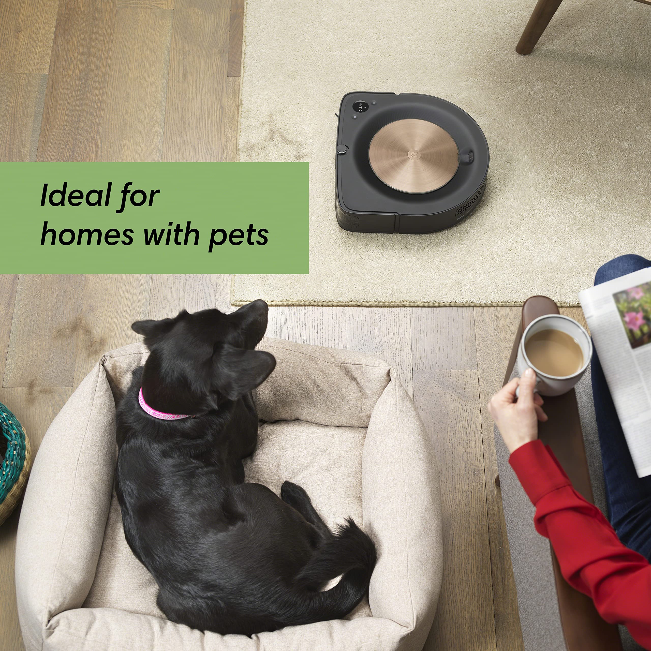 iRobot Roomba s9+ (9550) Robot Vacuum with Automatic Dirt Disposal- Empties itself, Wi-Fi Connected, Smart Mapping, Powerful Suction, Corners & Edges, Ideal for Pet Hair, Black