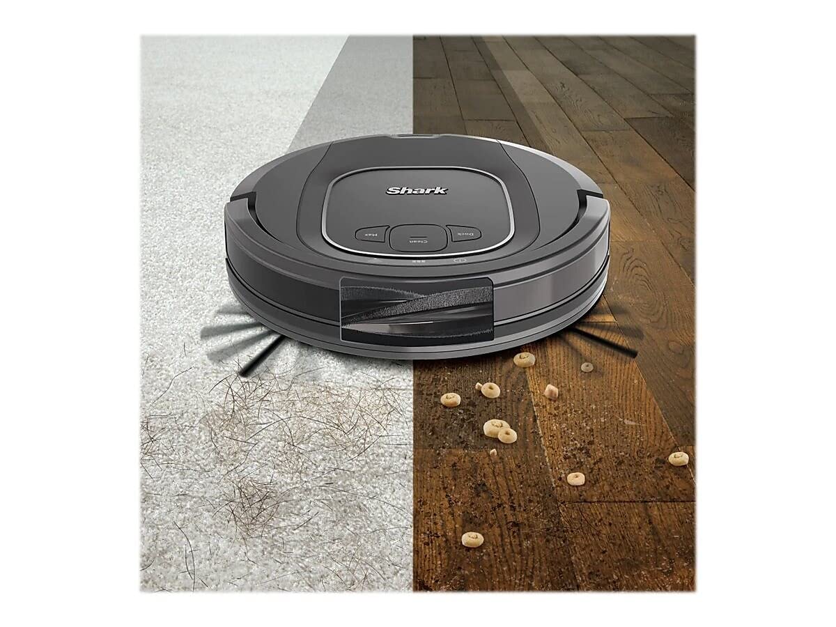 Shark ION Robot Vacuum RV871 with Wi-Fi and Voice Control, 0.6 qt, Black