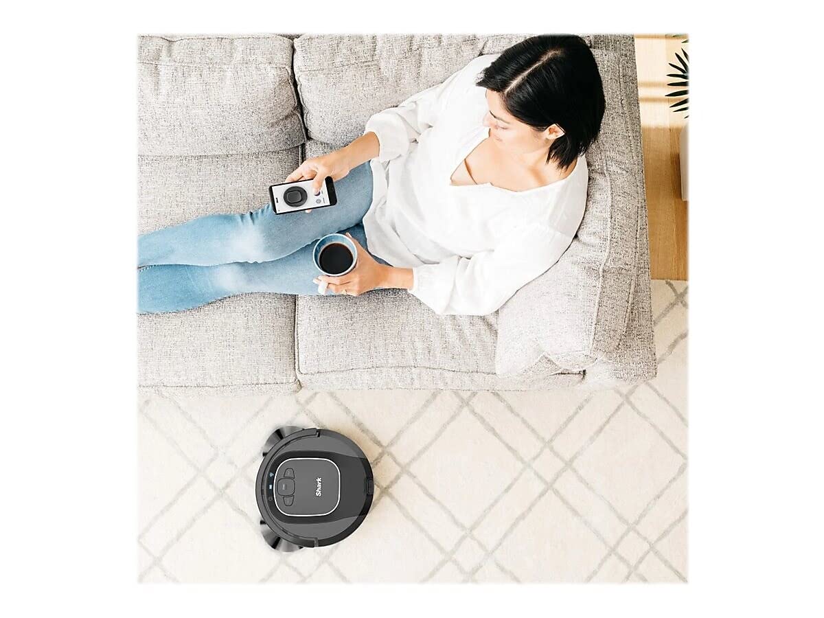 Shark ION Robot Vacuum RV871 with Wi-Fi and Voice Control, 0.6 qt, Black