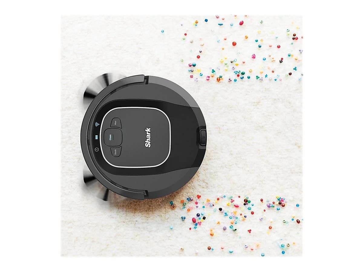 Shark ION Robot Vacuum RV871 with Wi-Fi and Voice Control, 0.6 qt, Black