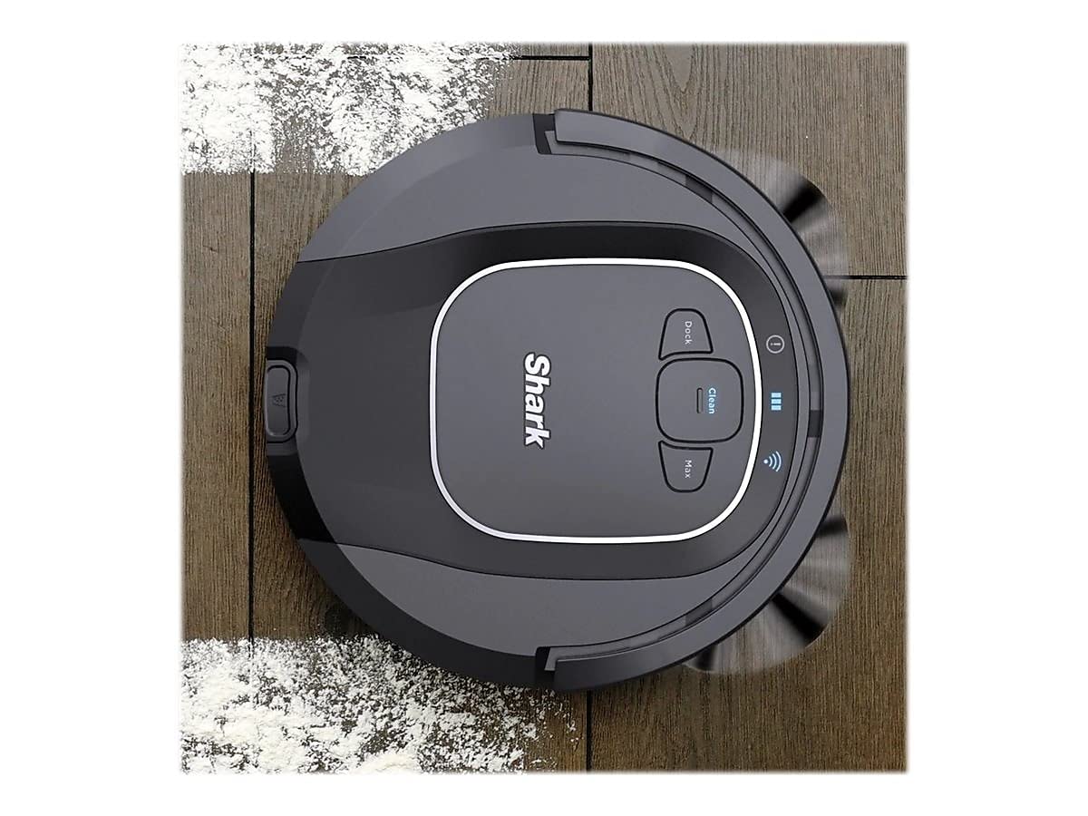 Shark ION Robot Vacuum RV871 with Wi-Fi and Voice Control, 0.6 qt, Black