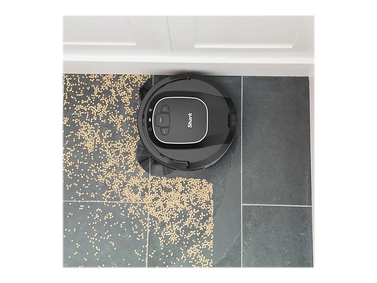 Shark ION Robot Vacuum RV871 with Wi-Fi and Voice Control, 0.6 qt, Black
