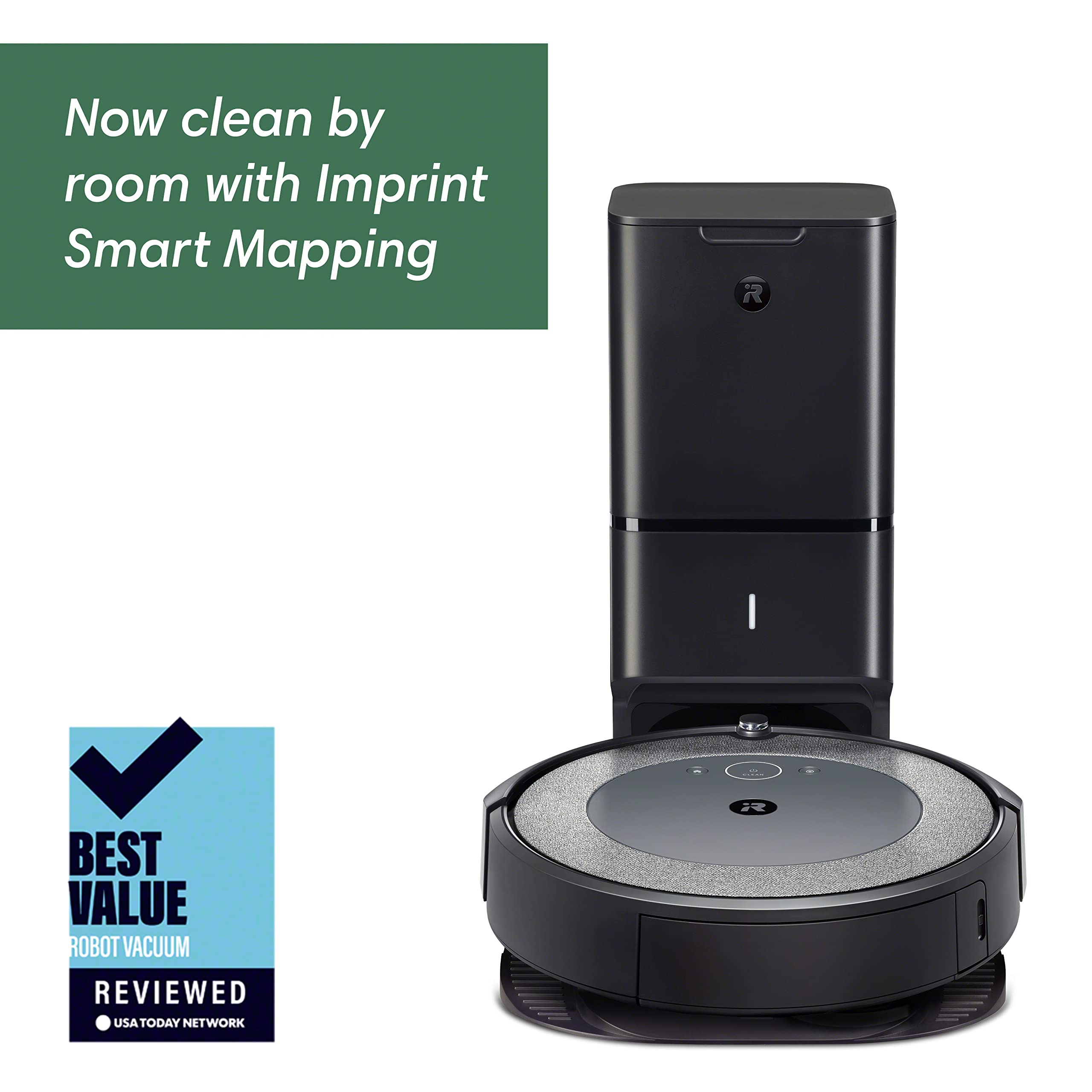 iRobot Roomba i3+ EVO (3550) Self-Emptying Robot Vacuum – Now Clean By Room With Smart Mapping, Empties Itself For Up To 60 Days, Works With Alexa, Ideal For Pet Hair, Carpets