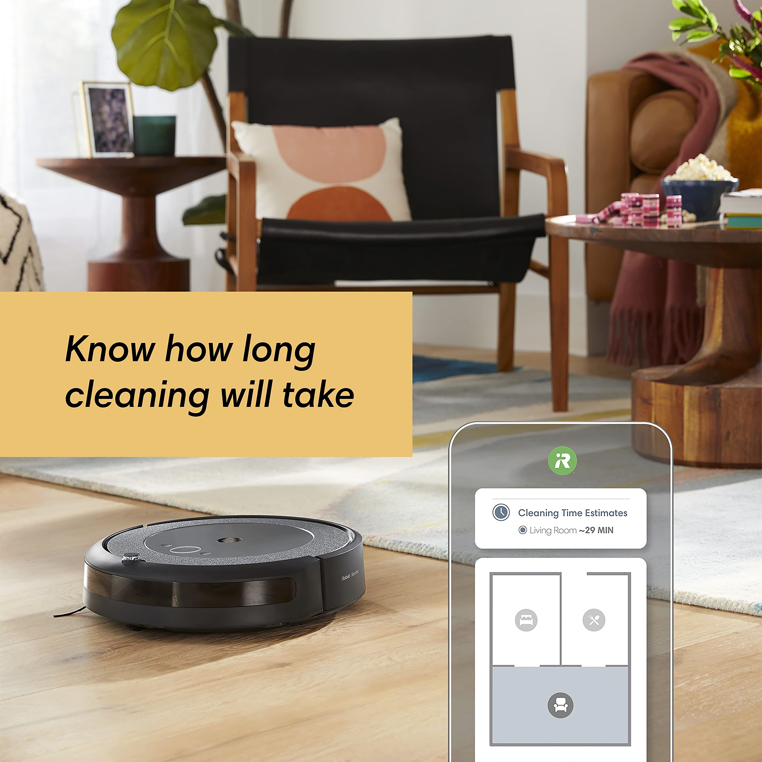 iRobot Roomba i3+ EVO (3550) Self-Emptying Robot Vacuum – Now Clean By Room With Smart Mapping, Empties Itself For Up To 60 Days, Works With Alexa, Ideal For Pet Hair, Carpets