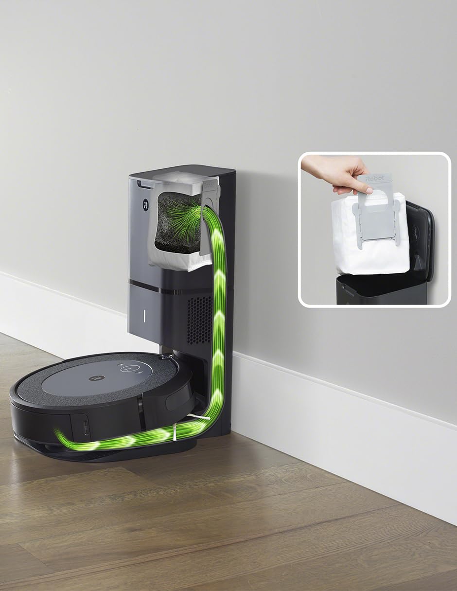 iRobot Roomba i4+ EVO (4552) Robot Vacuum with Automatic Dirt Disposal - Empties Itself for up to 60 Days, Wi-Fi Connected Mapping, Compatible with Alexa, Ideal for Pet Hair, Carpets