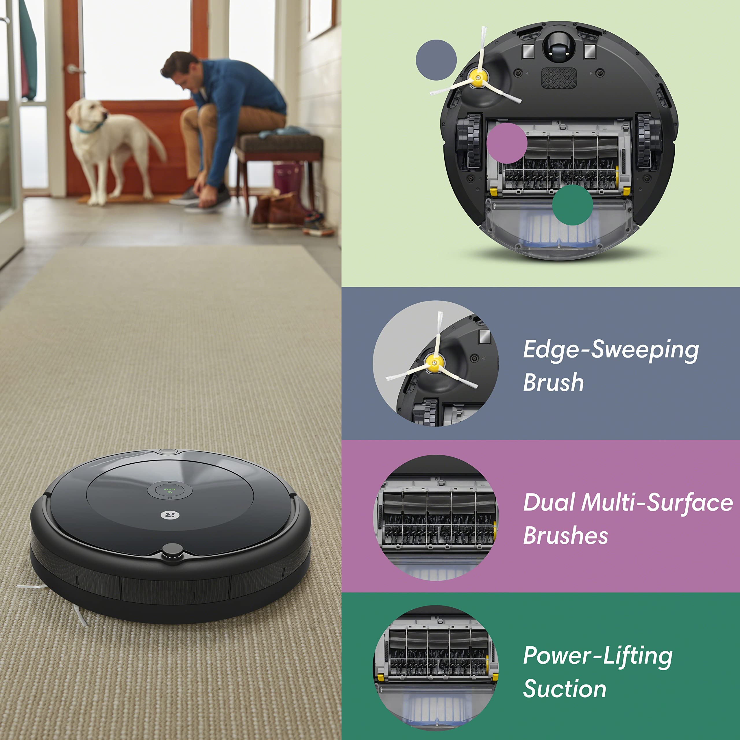 iRobot Roomba 692 Robot Vacuum-Wi-Fi Connectivity, Personalized Cleaning Recommendations, Works with Alexa, Good for Pet Hair, Carpets, Hard Floors, Self-Charging, Charcoal Grey