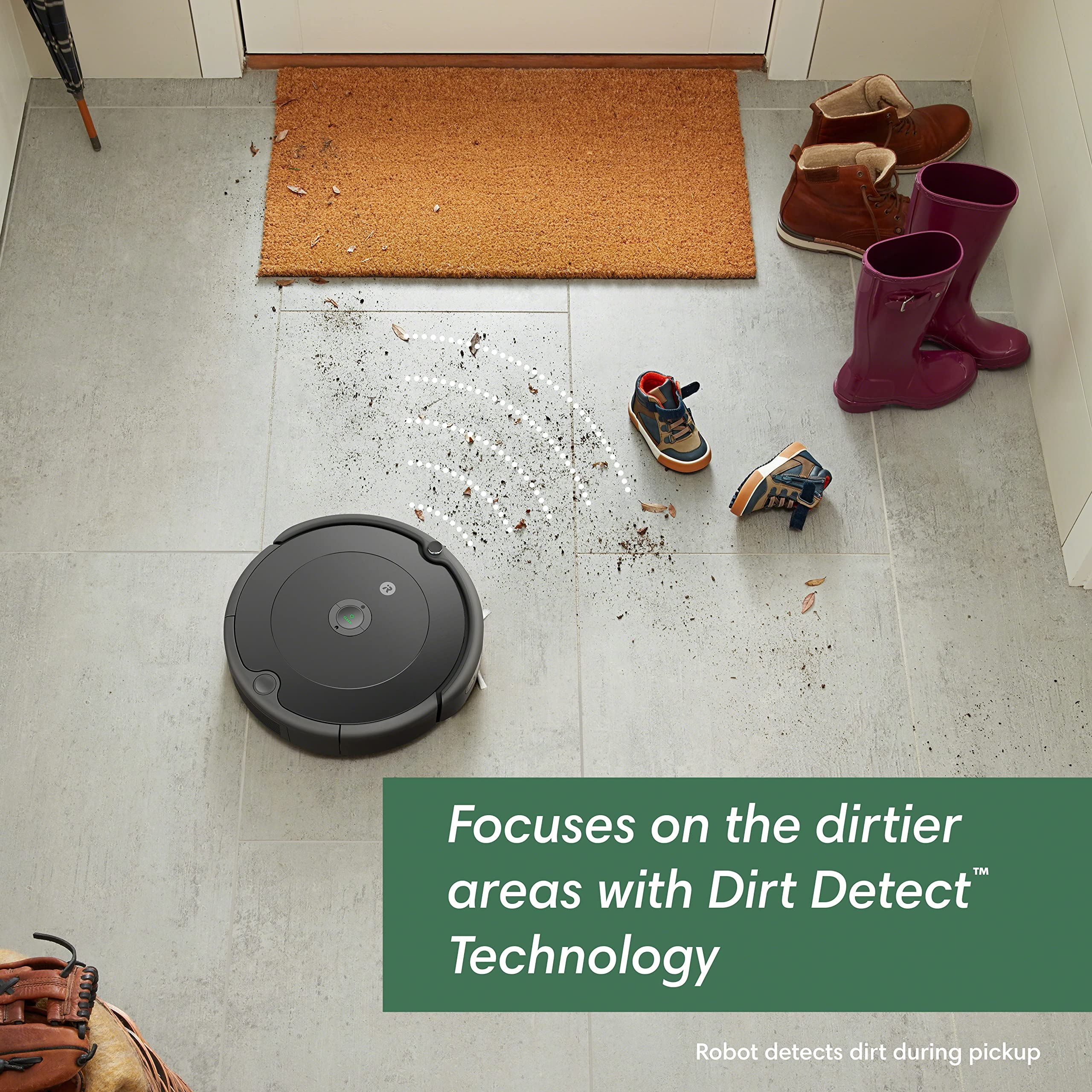 iRobot Roomba 692 Robot Vacuum-Wi-Fi Connectivity, Personalized Cleaning Recommendations, Works with Alexa, Good for Pet Hair, Carpets, Hard Floors, Self-Charging, Charcoal Grey