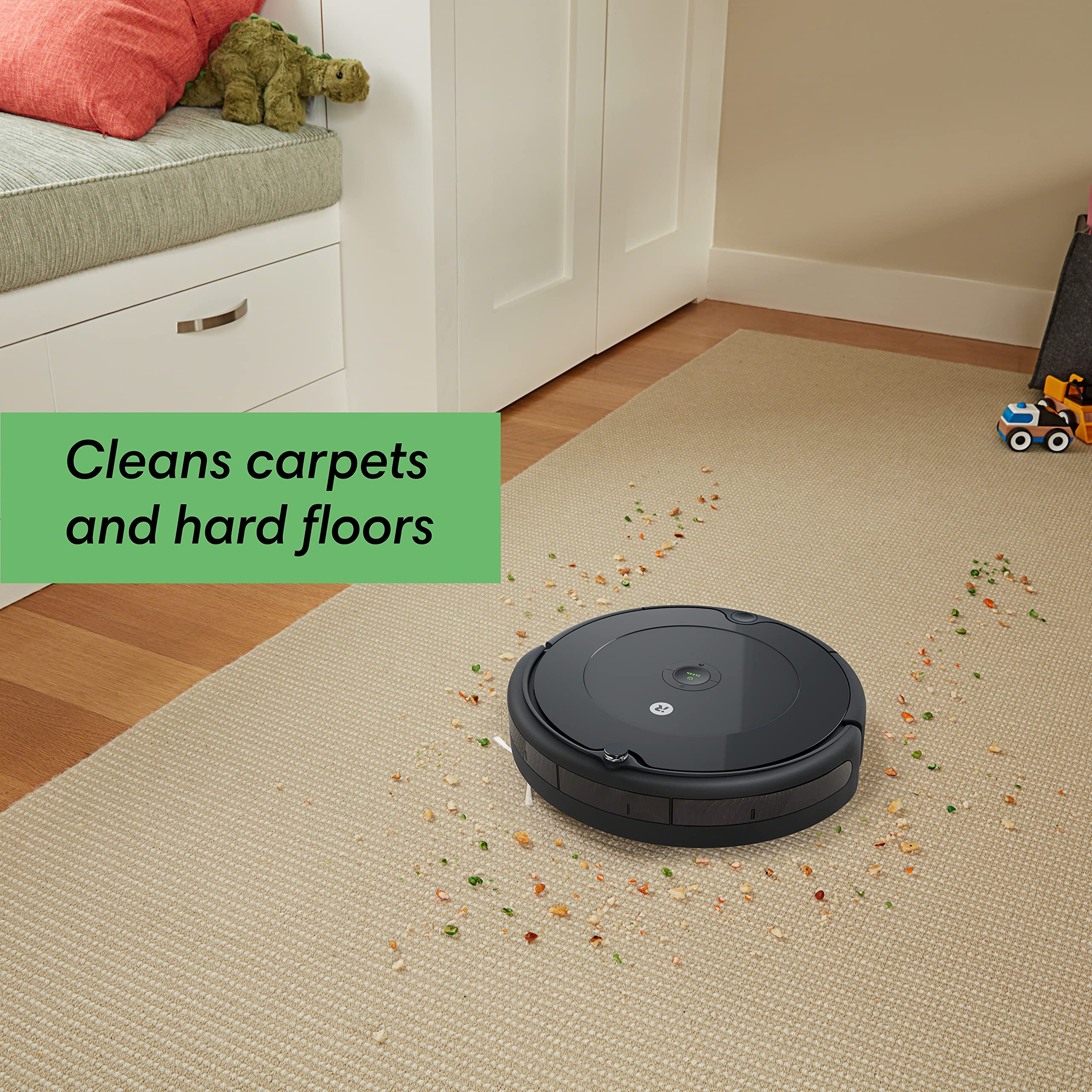 iRobot Roomba 692 Robot Vacuum-Wi-Fi Connectivity, Personalized Cleaning Recommendations, Works with Alexa, Good for Pet Hair, Carpets, Hard Floors, Self-Charging, Charcoal Grey