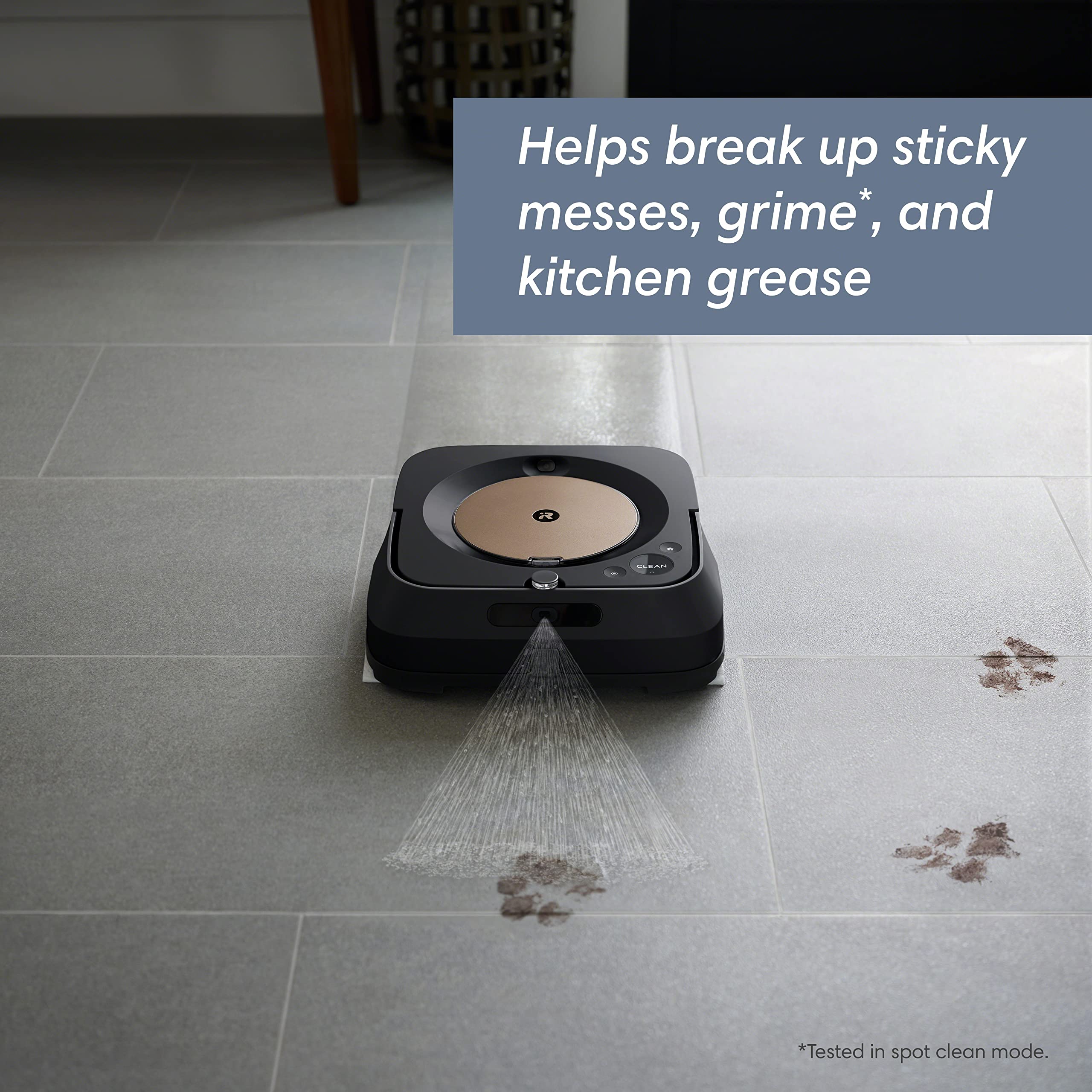 iRobot Braava jet m6 (6012) Ultimate Robot Mop- Wi-Fi Connected, Precision Jet Spray, Smart Mapping, Works with Alexa, Ideal for Multiple Rooms, Recharges and Resumes, Black