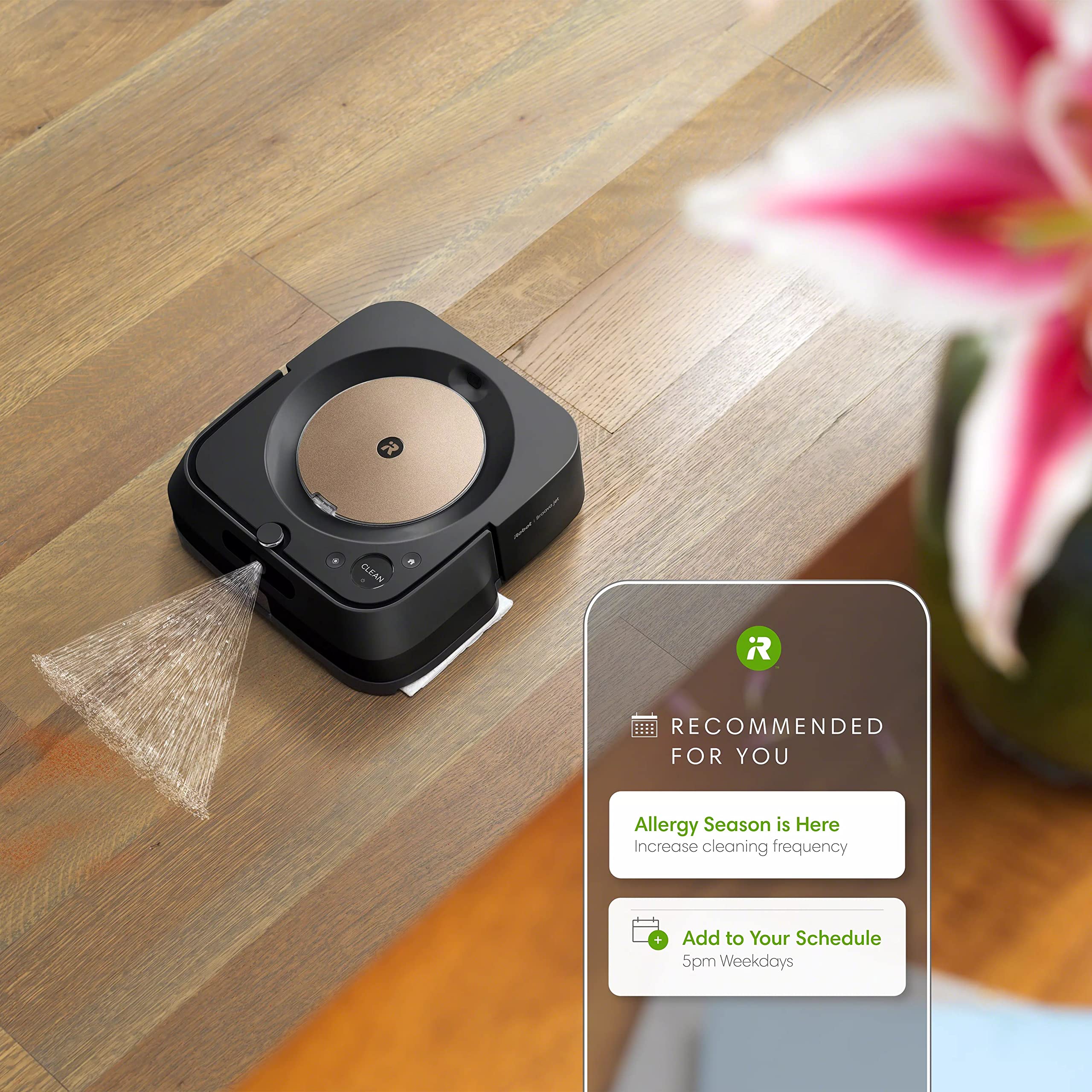 iRobot Braava jet m6 (6012) Ultimate Robot Mop- Wi-Fi Connected, Precision Jet Spray, Smart Mapping, Works with Alexa, Ideal for Multiple Rooms, Recharges and Resumes, Black