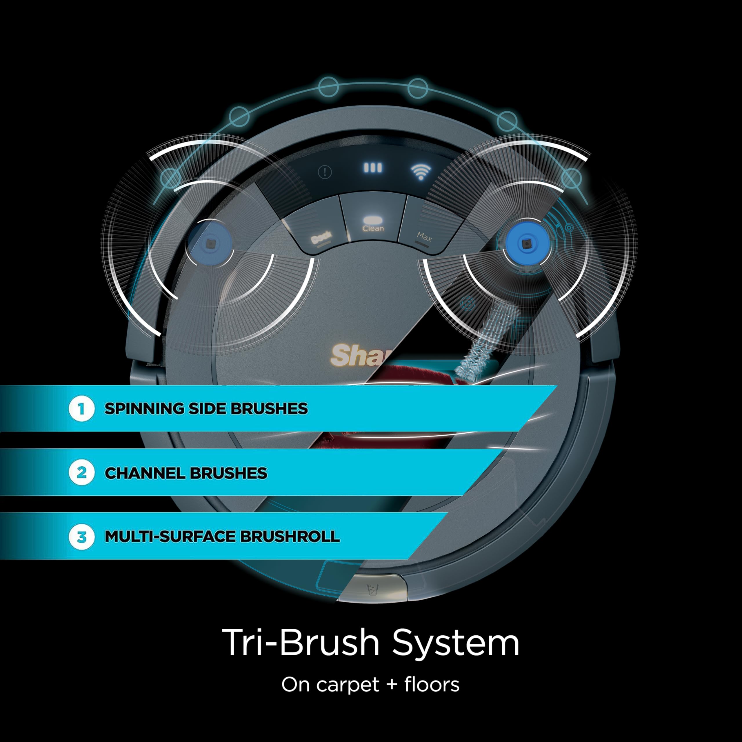 Shark ION Robot Vacuum AV753, Wi Fi Connected, 120min Runtime, Works with Alexa, Multi Surface Cleaning , Grey