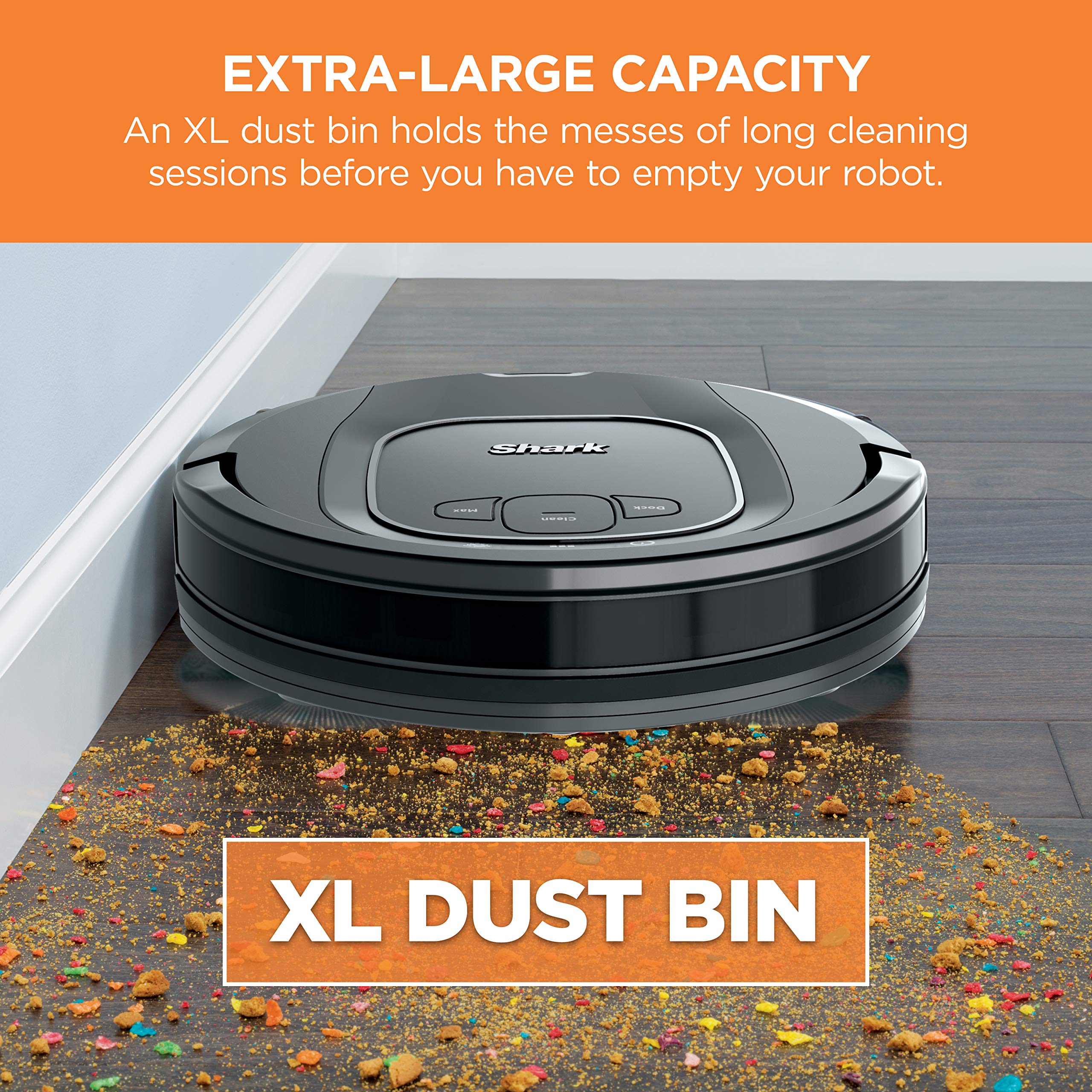 Shark ION R87, Wi-Fi Connected with Powerful Suction, Multi-Surface Brushroll and Voice Control with Alexa Robot Vacuum (RV871), 0.6 qt, Black (Renewed)