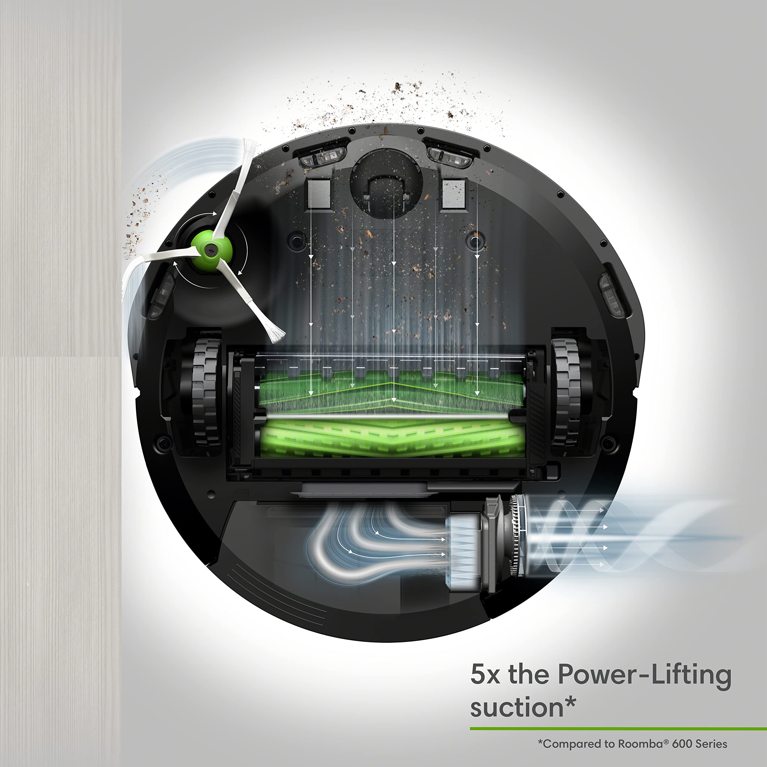 iRobot Roomba E5 (5150) Robot Vacuum - Wi-Fi Connected, Works with Alexa, Ideal for Pet Hair, Carpets, Hard, Self-Charging Robotic Vacuum, Black (Renewed)