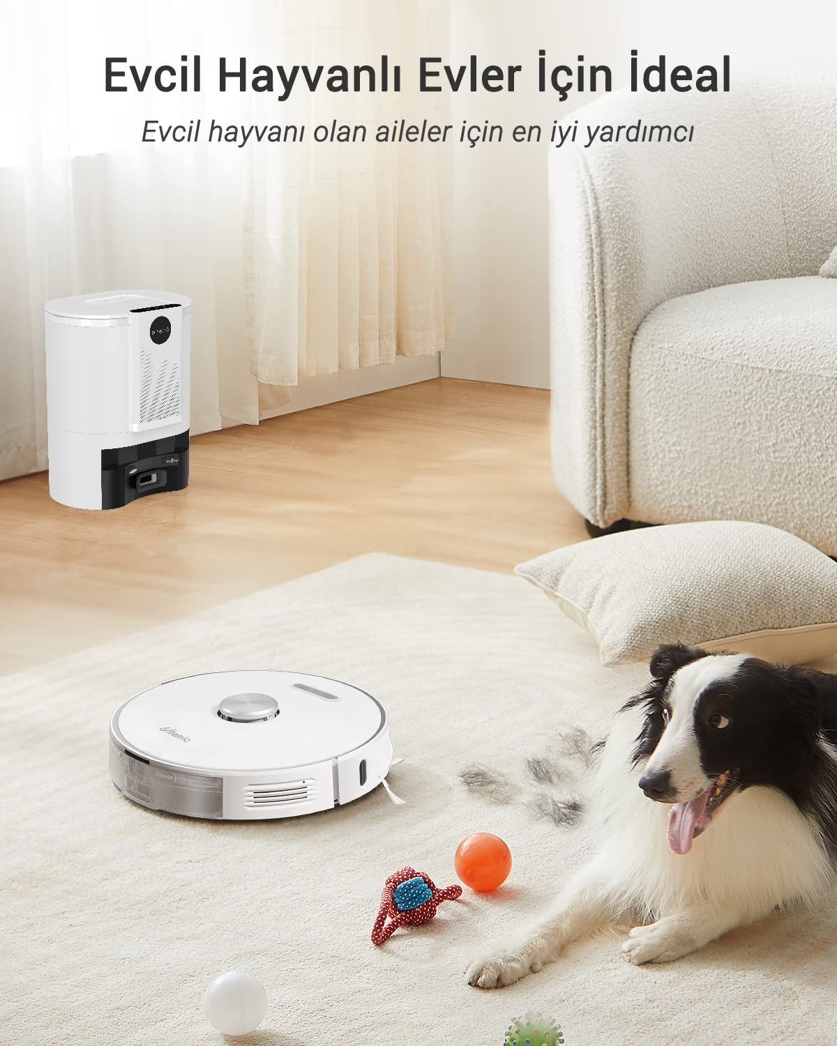 Ultenic T10 Robot Vacuum Self Emptying, Robot Vacuum and Mop Combo, 60-Day Capacity, LiDAR Navigation, 3000Pa Strong Suction, APP & Remote & Alexa Control, Ideal for Pet Hair, Hard Floor and Carpet