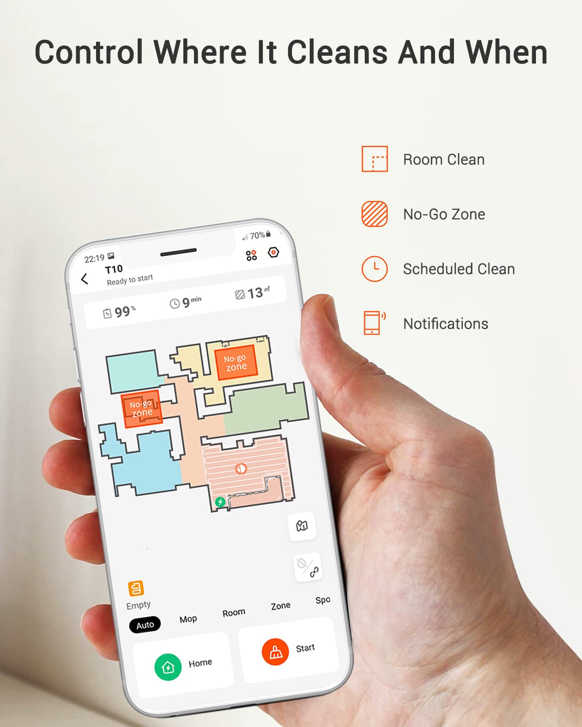 Ultenic T10 Robot Vacuum Self Emptying, Robot Vacuum and Mop Combo, 60-Day Capacity, LiDAR Navigation, 3000Pa Strong Suction, APP & Remote & Alexa Control, Ideal for Pet Hair, Hard Floor and Carpet