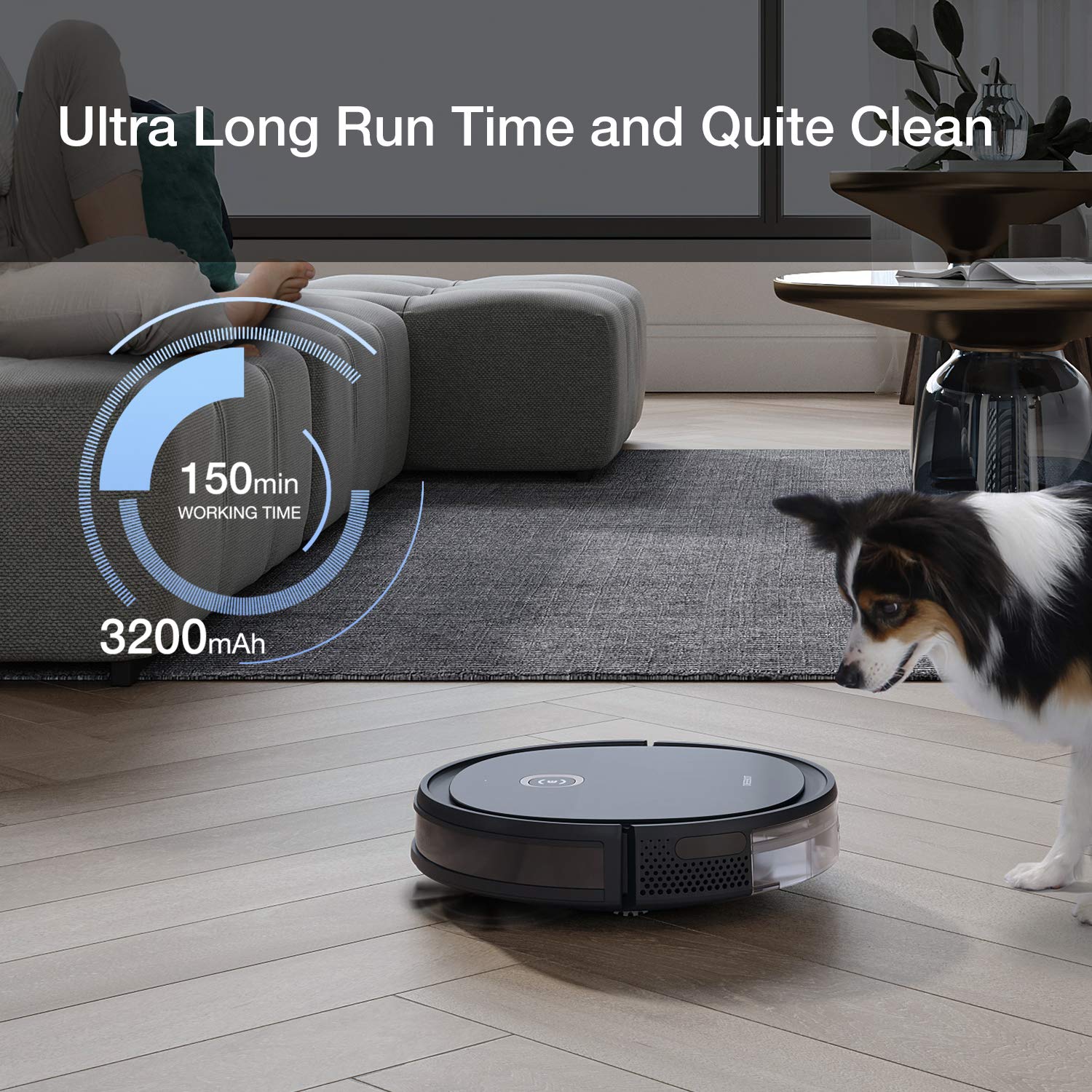 ECOVACS DEEBOT OZMO U2 Pro Robot Vacuum Cleaner 2 in1 Vacuum and Mop, Extra Pet Care Kit 800ml Large Dustbin & Tangle-Free Brush, Ideal for Pet Hair, No-Go Zones, 2.5Hrs Run Time, Voice / App Control…