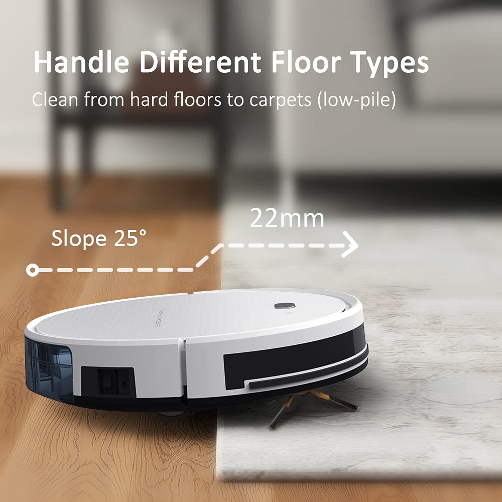 Tesvor Robot Vacuum Cleaner, Robotic Vacuum and Mop, 1800Pa Strong Suction, WiFi/App/Alexa, Quiet, Self-Charging Robotic Vacuum Cleaner