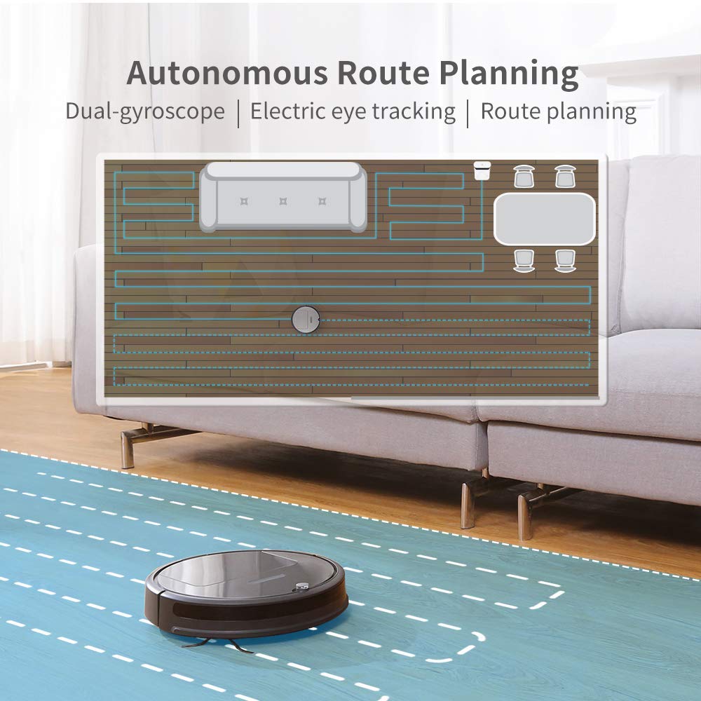 roborock E4 Mop Robot Vacuum with Route Planning, 2000Pa Suction,Optimized Edge Cleaning, Voice and APP Control, Perfect for pet Hair(Renewed)