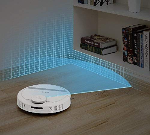 Ecovacs Deebot 907 Smart Robotic Vacuum, Carpet, Bare Floors, Pet Hair + Mapping Technology, High Suction Power, WiFi, Compatible with Alexa and Google Assistant (Renewed)