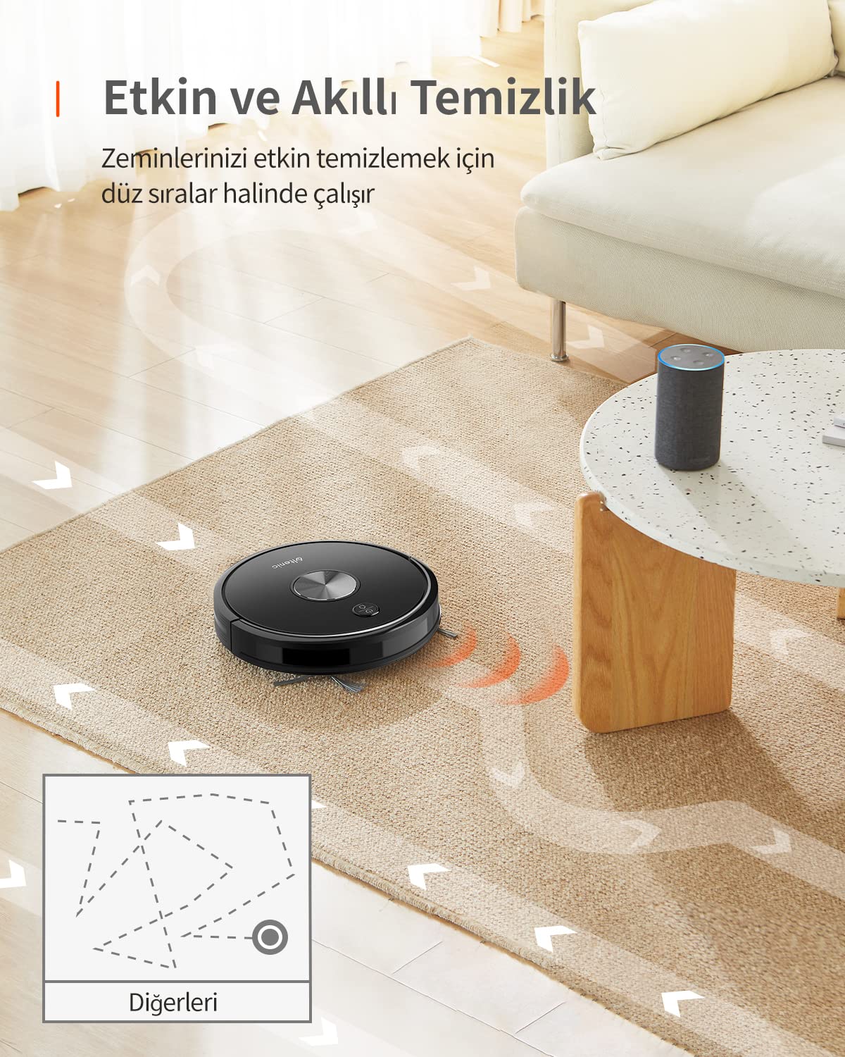 Ultenic D5s Pro Robot Vacuum and Mop Combo, 3000Pa Strong Suction, Row-by-Row Cleaning, APP Control, Self-Charging, Works with Alexa, Boundary Strips, Good for Pet Hair, Hard Floor and Carpet