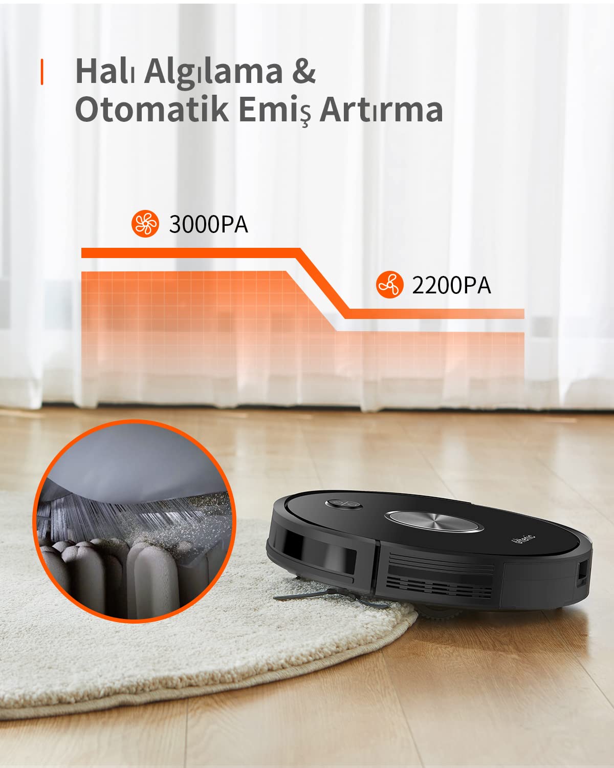 Ultenic D5s Pro Robot Vacuum and Mop Combo, 3000Pa Strong Suction, Row-by-Row Cleaning, APP Control, Self-Charging, Works with Alexa, Boundary Strips, Good for Pet Hair, Hard Floor and Carpet