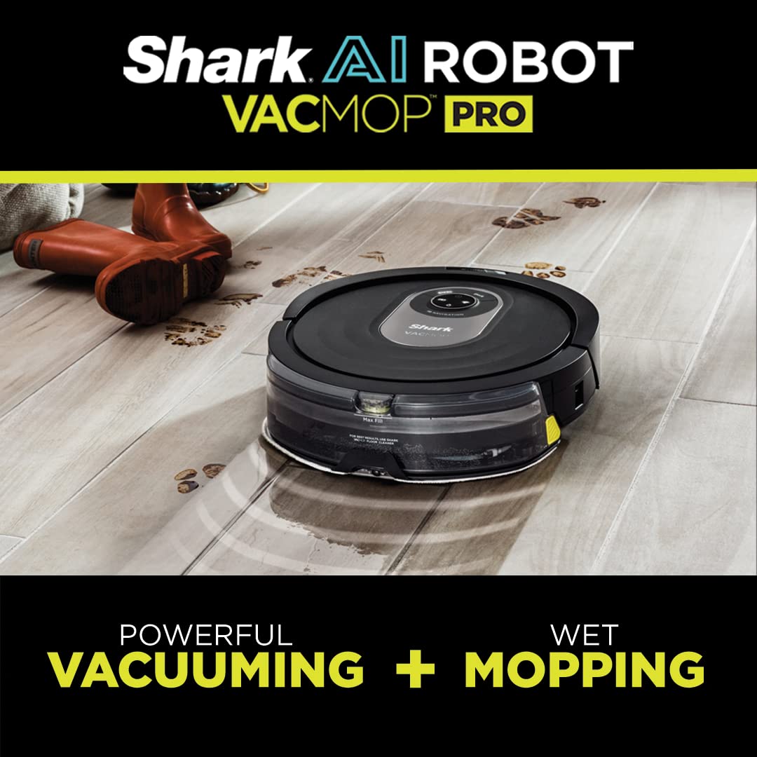 Shark AI Robot Vacuum & Mop, Black/Silver (RV2001WD)