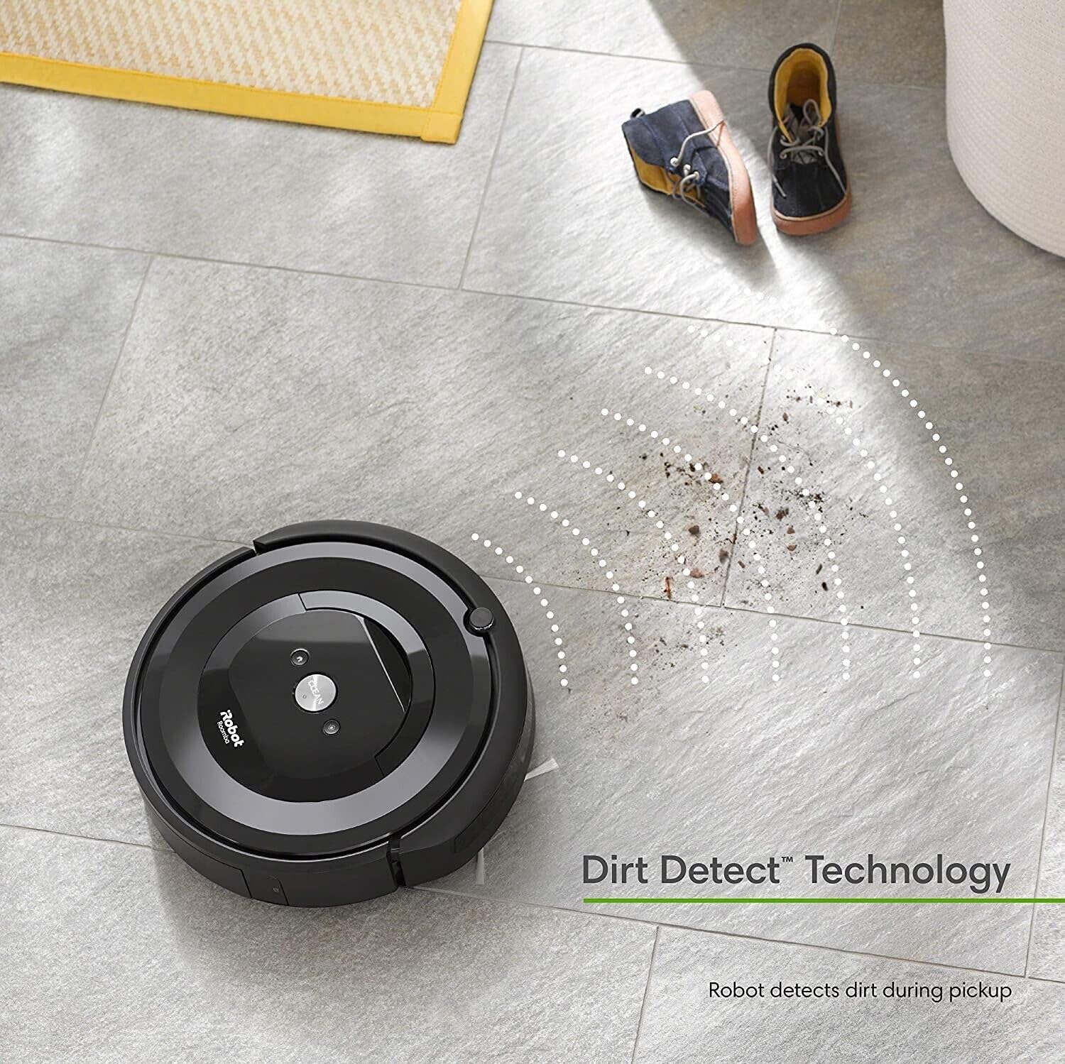 iRobot Roomba E5 (5150) Robot Vacuum - Wi-Fi Connected, Compatible with Alexa, Ideal for Pet Hair, Carpets, Hard, Self-Charging Robotic Vacuum, Black (Renewed)