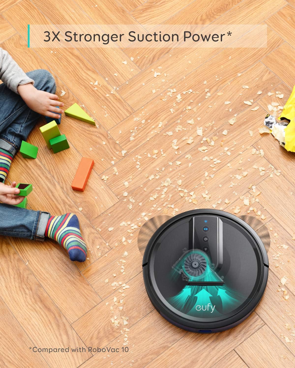 eufy by Anker, BoostIQ RoboVac 35C, Robot Vacuum Cleaner, Wi-Fi, Upgraded, Super-Thin, 1500Pa Strong Suction, Touch-Control Panel, 6ft Boundary Strips, Quiet, Cleans Hard Floors to Medium-Pile Carpets