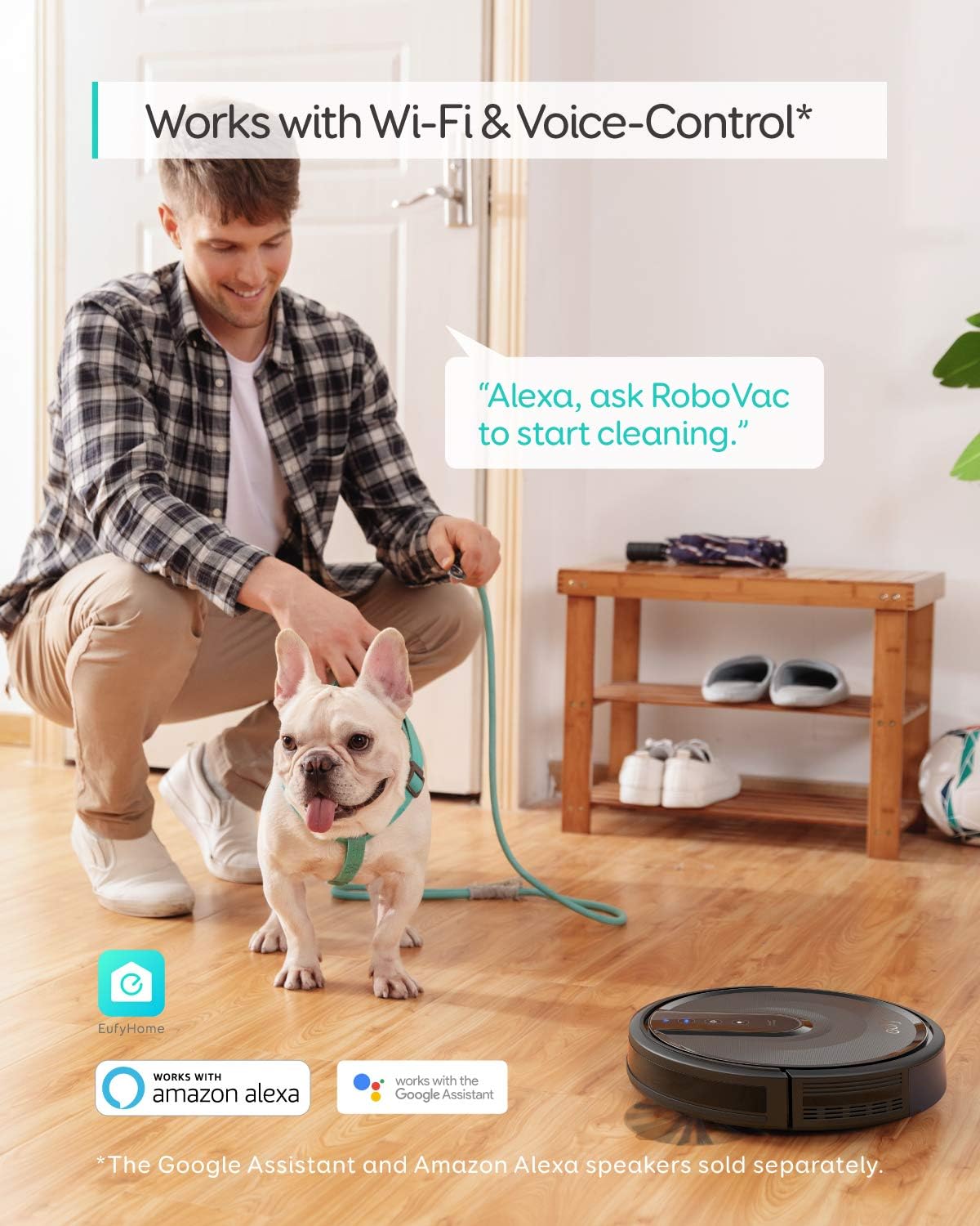 eufy by Anker, BoostIQ RoboVac 35C, Robot Vacuum Cleaner, Wi-Fi, Upgraded, Super-Thin, 1500Pa Strong Suction, Touch-Control Panel, 6ft Boundary Strips, Quiet, Cleans Hard Floors to Medium-Pile Carpets