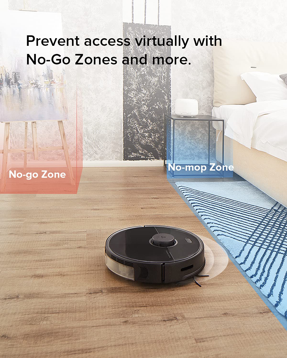 roborock S5 MAX Robot Vacuum and Mop Cleaner, Self-Charging Robotic Vacuum, Lidar Navigation, Selective Room Cleaning, No-mop Zones, 2000Pa Powerful Suction, 180mins Runtime, Works with Alexa