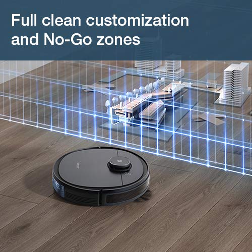 Ecovacs DEEBOT OZMO 920 2in1 Mopping Robotic Vacuum with Laser Navigation, No-Go Zones, Systematic Cleaning, Multi-Floor Mapping, Works with Alexa & App, Large, Black