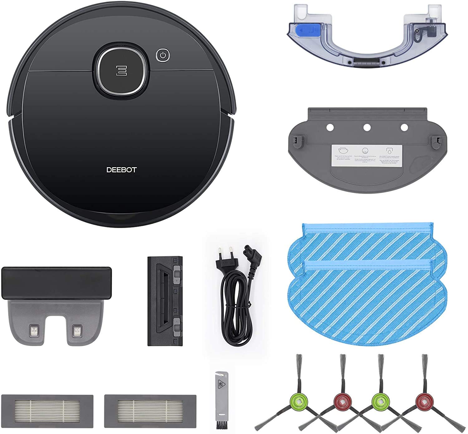 Ecovacs DEEBOT OZMO 920 2in1 Mopping Robotic Vacuum with Laser Navigation, No-Go Zones, Systematic Cleaning, Multi-Floor Mapping, Works with Alexa & App, Large, Black