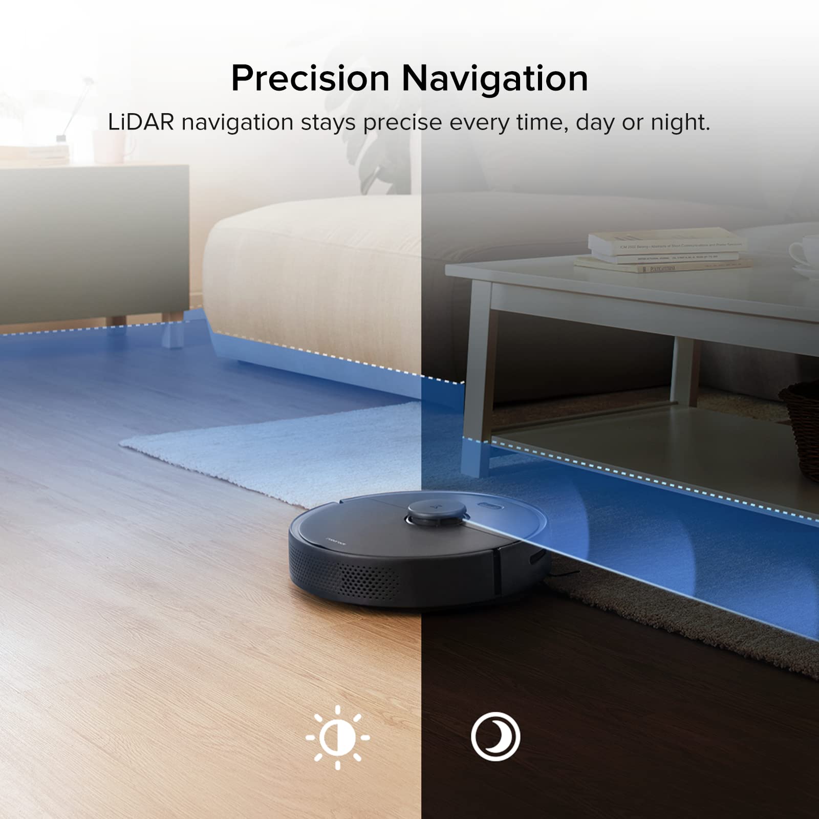 roborock S4 Max Robot Vacuum with Lidar Navigation, 2000Pa Strong Suction, Multi-Level Mapping, No-go Zones, Ideal for Carpets and Pets Robotic Vacuum