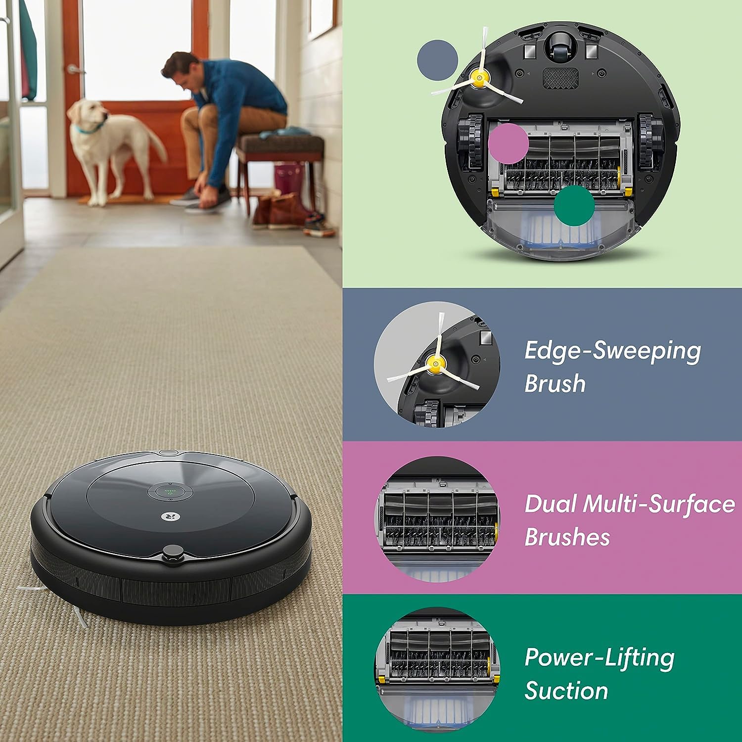 iRobot Roomba 692 Robot Vacuum-Wi-Fi Connectivity, Compatible with Alexa, Good for Pet Hair, Carpets, Hard Floors, Self-Charging, Charcoal Grey (Renewed)