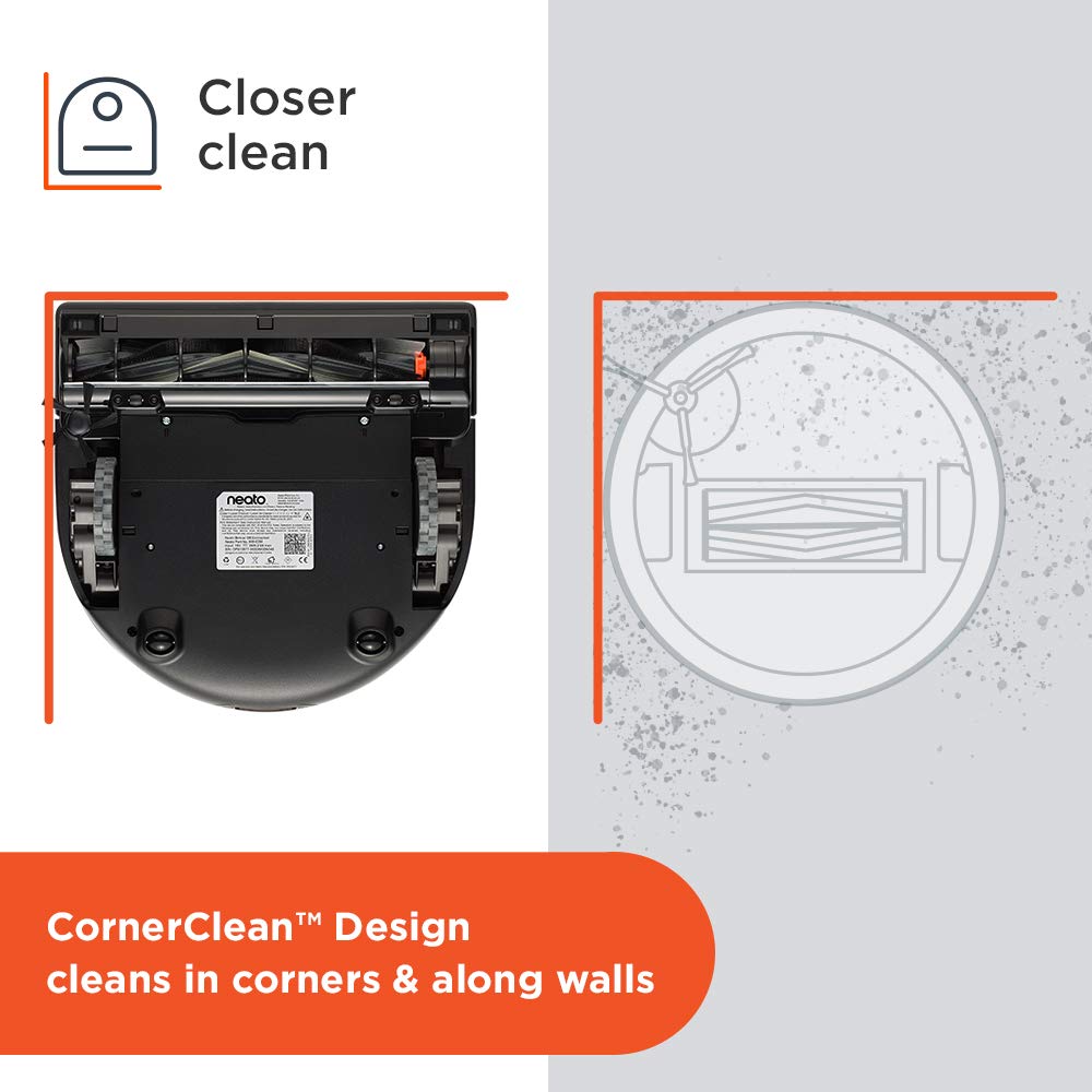 Neato Robotics Botvac D7 Connected Robot Vacuum - Laser Navigation, Wi-Fi Connectivity, Ideal for Corners, Pet Hair, Carpets & Hard Floors