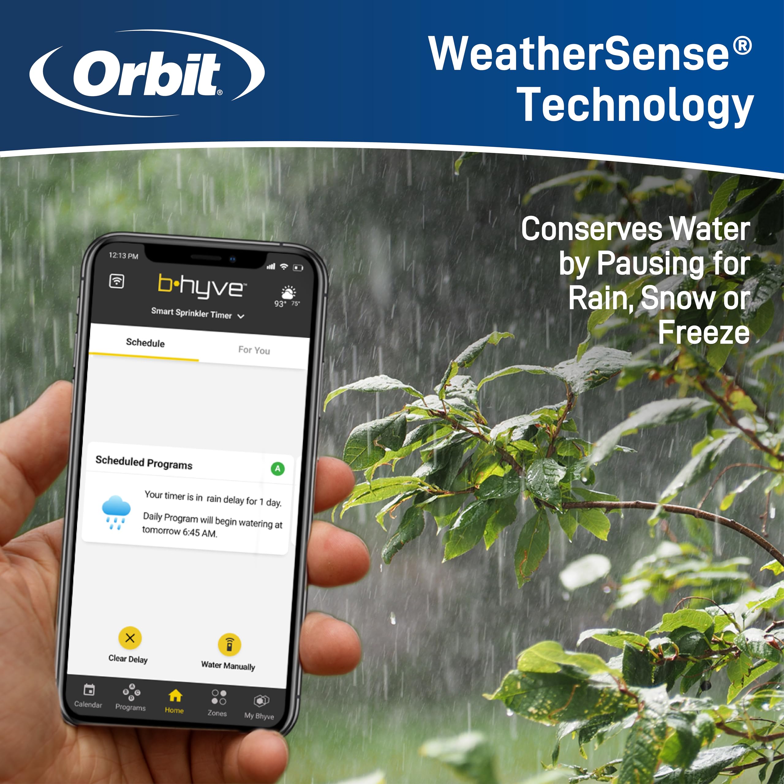 Orbit 57946 B-hyve Smart 6-Zone Indoor/Outdoor Sprinkler Controller, Compatible with Alexa, 6 Station