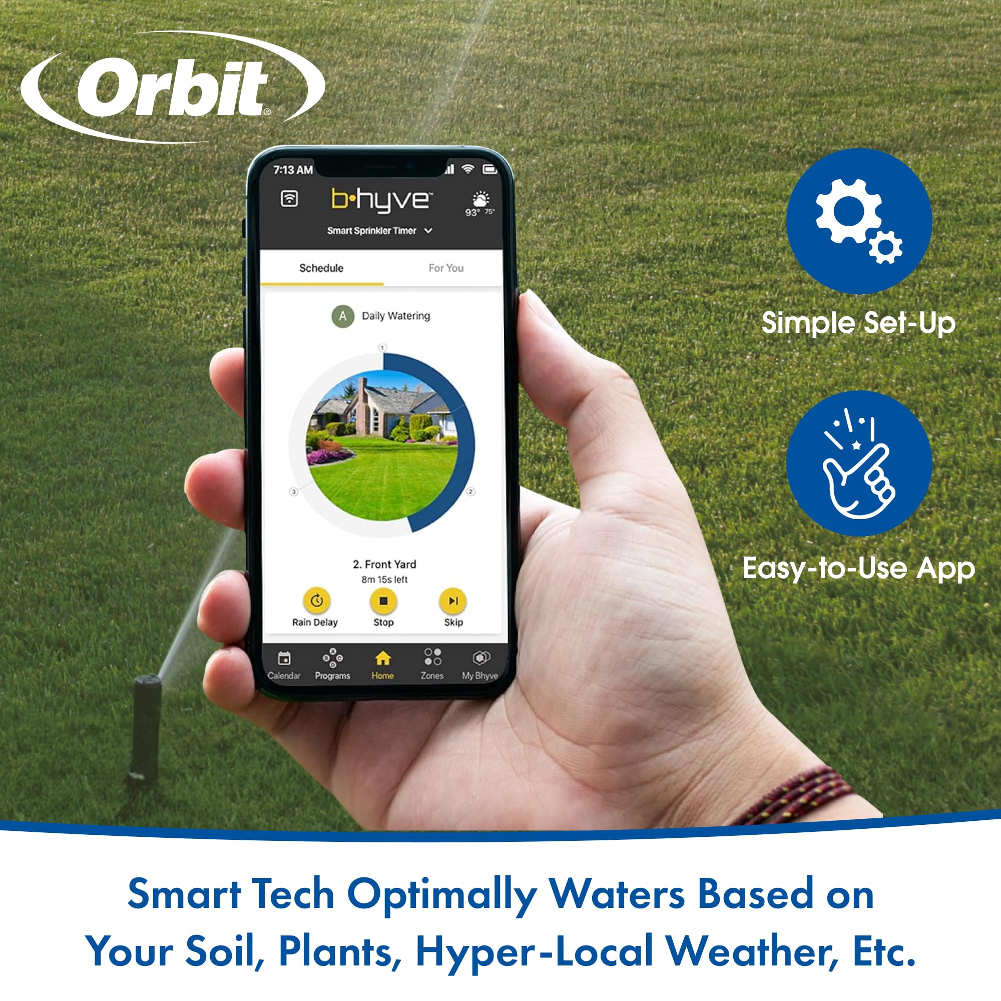Orbit 57985 B-hyve XR Smart 8-Zone Indoor/Outdoor Sprinkler Controller, Compatible with Alexa