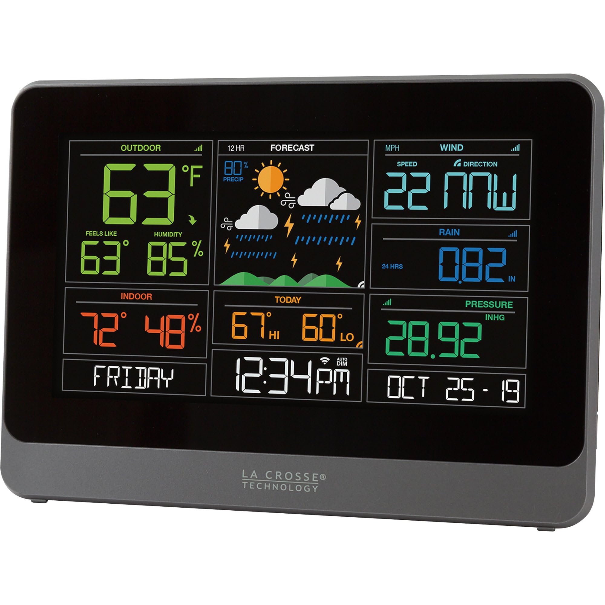 La Crosse Technology C83100-INT WiFi Professional Weather Station, Black