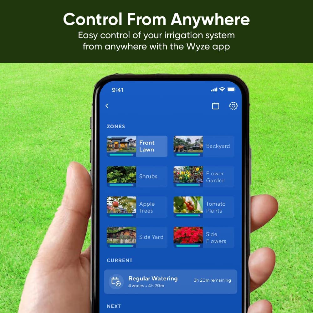 Wyze WSPRK1 Smart Controller , Smart Sprinkler Timer with EPA Watersense , 8-Zone WiFi (1 Year of Automatic Weather-Based Watering with Sprinkler Plus Included), Black