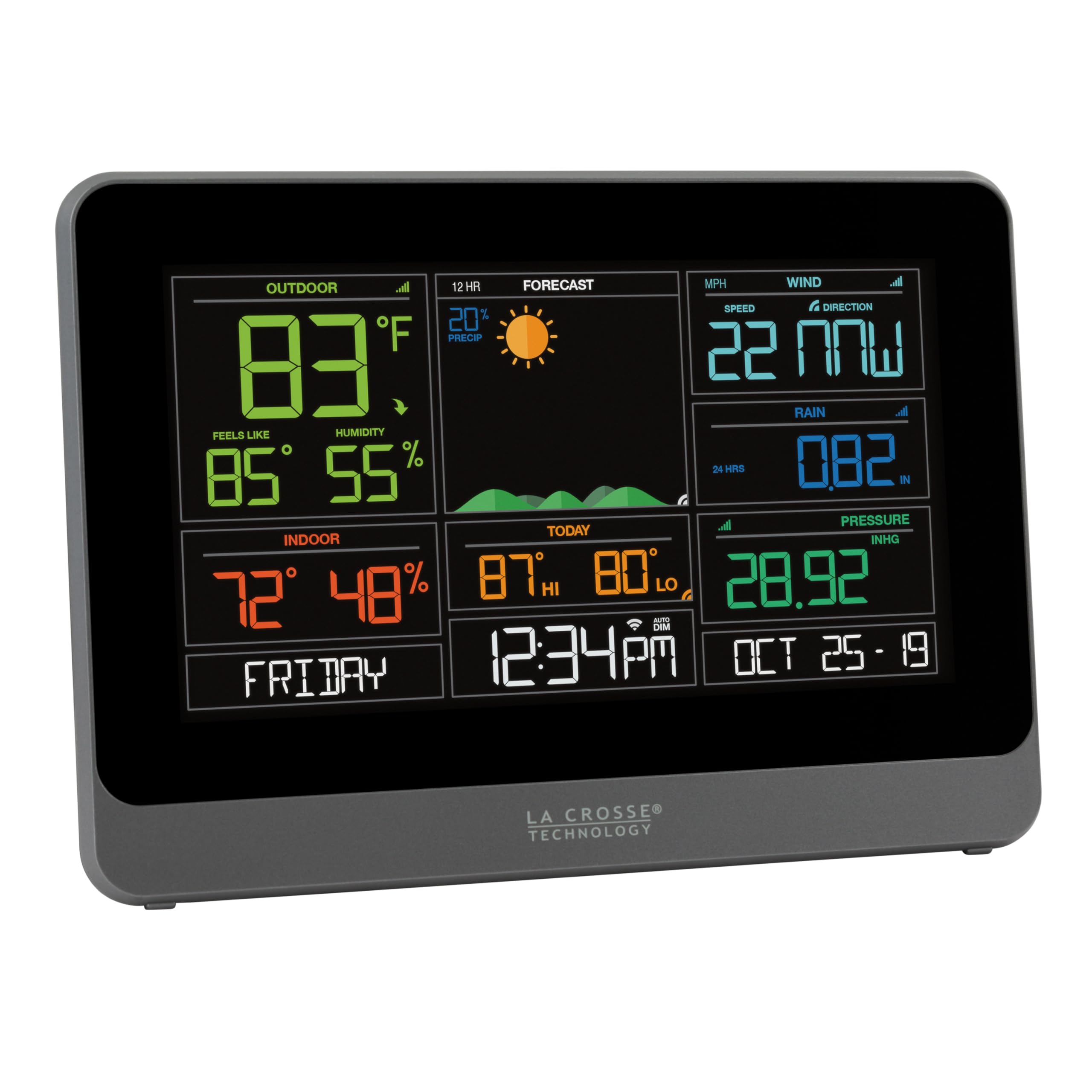 La Crosse Technology 328-10618-INT Wireless WiFi Professional Weather Center , Black