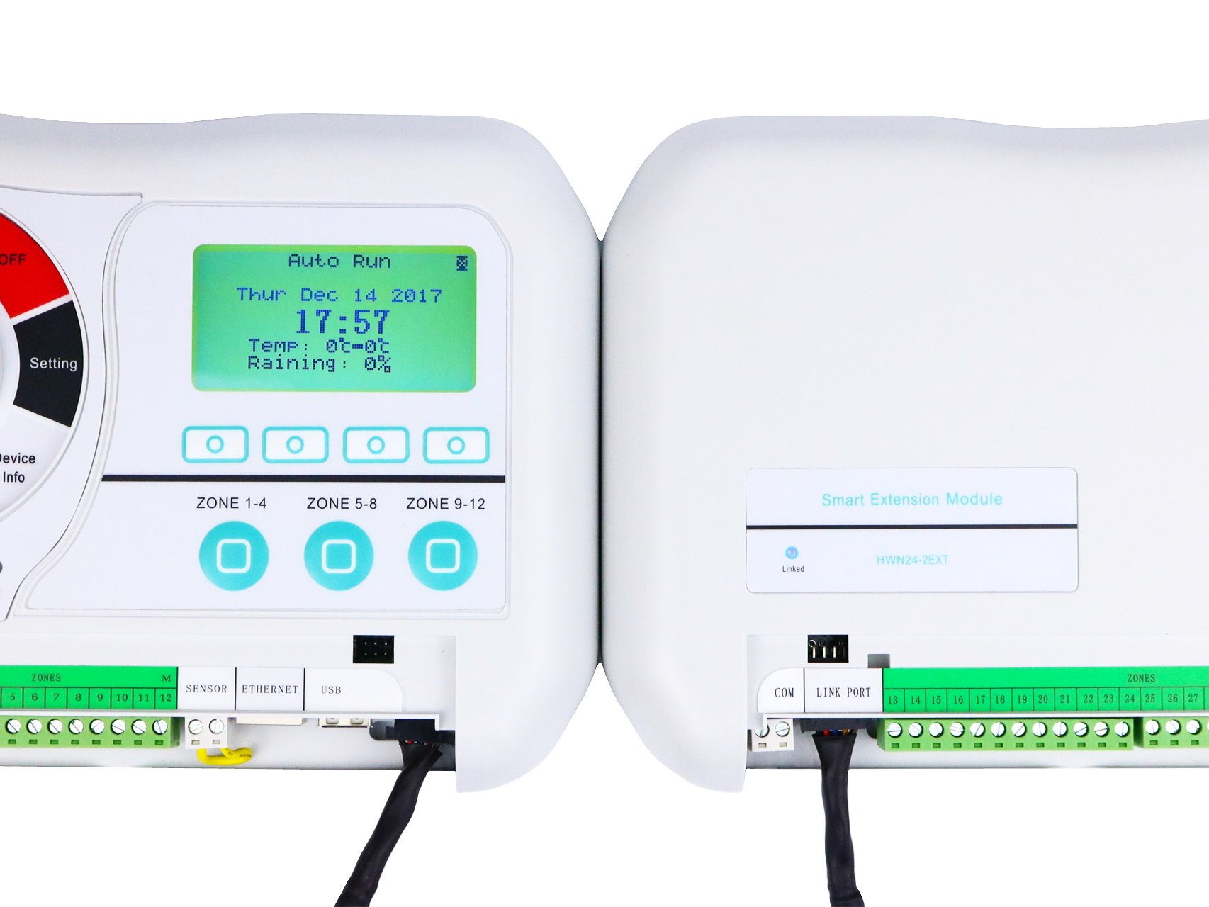 NxEco 36- Zone Smart Irrigation Sprinkler Controller HWN12-200+, Smart Watering Timer with Weather Aware, Remote Access, Work on Mobile App