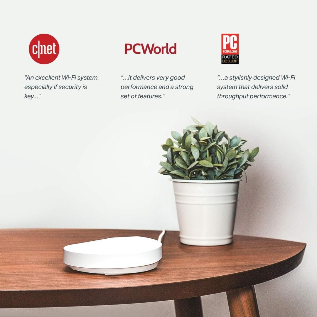 TP-Link Deco Mesh WiFi System(Deco M5) –Up to 5,500 sq. ft. Whole Home Coverage and 100+ Devices,WiFi Router/Extender Replacement, Anitivirus, 3-pack