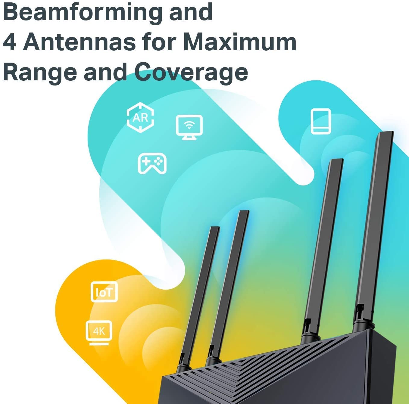 TP-Link AX1500 Smart WiFi 6 Router (Archer AX10) – 802.11ax Router, 4 Gigabit LAN Ports, Dual Band AX Router,Beamforming,OFDMA, MU-MIMO, Parental Controls, Works with Alexa