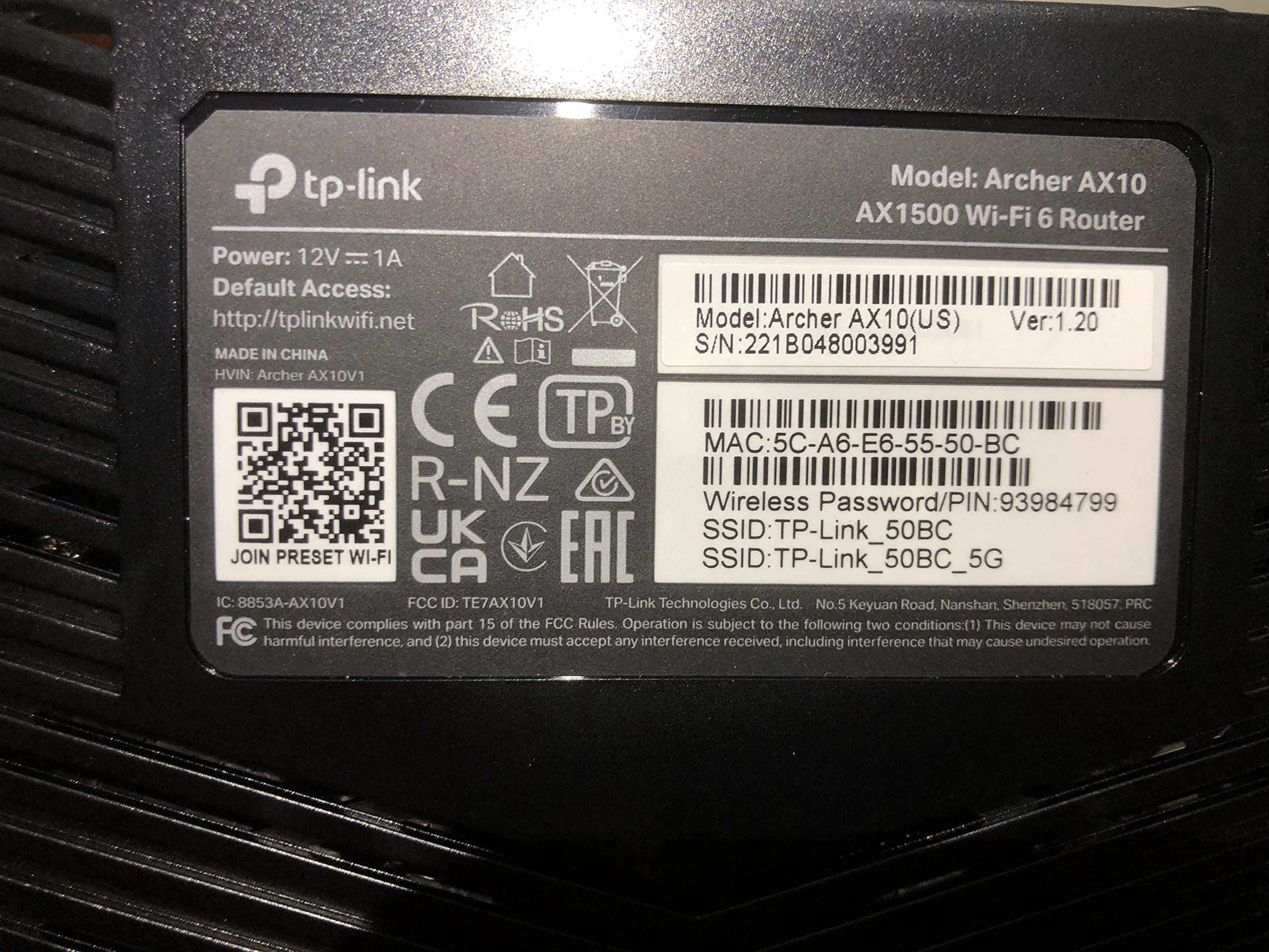 TP-Link AX1500 Smart WiFi 6 Router (Archer AX10) – 802.11ax Router, 4 Gigabit LAN Ports, Dual Band AX Router,Beamforming,OFDMA, MU-MIMO, Parental Controls, Works with Alexa